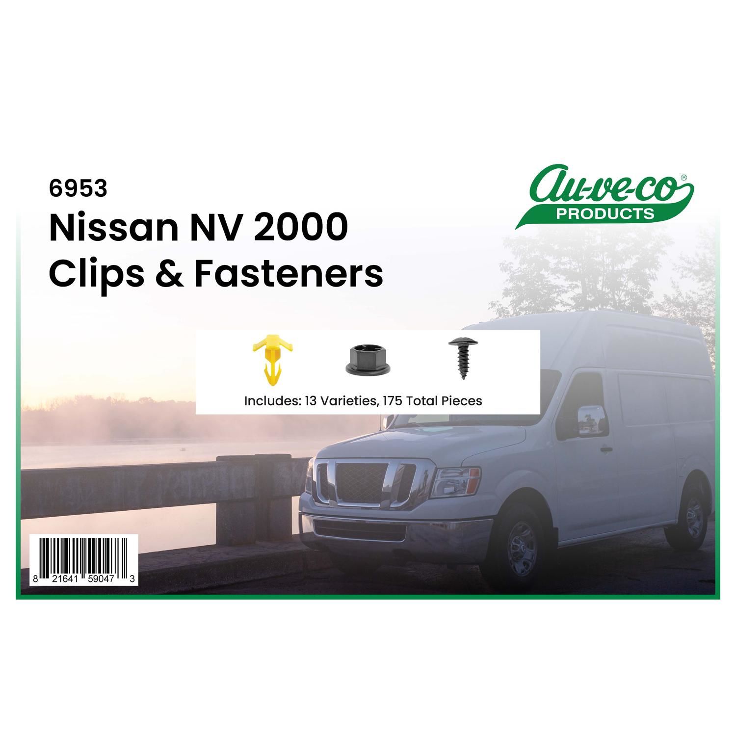 Auveco Quik-Select II Nissan NV Van Clip and Fastener