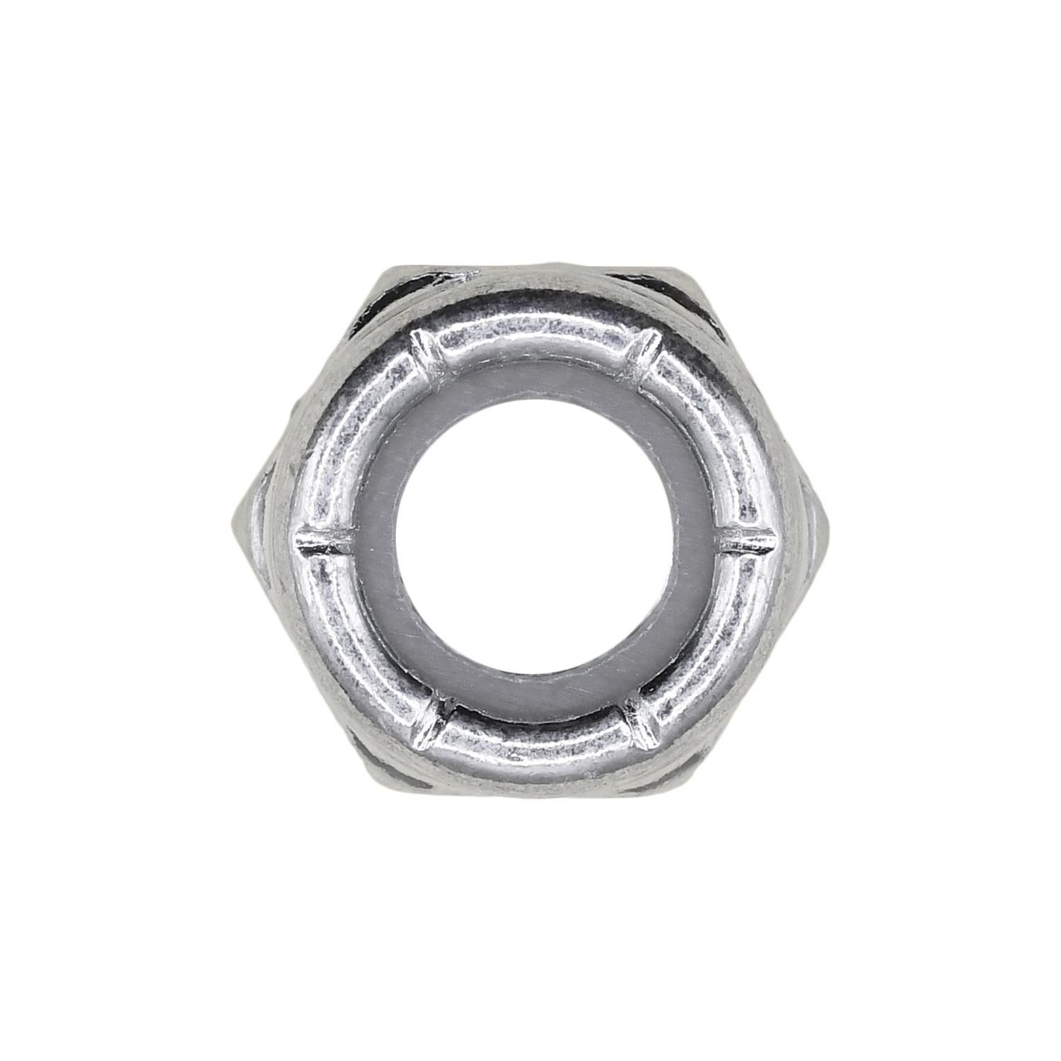 Auveco 5/16in-18 Nylon Insert Hex Stop Nut Zinc, 50 Piece