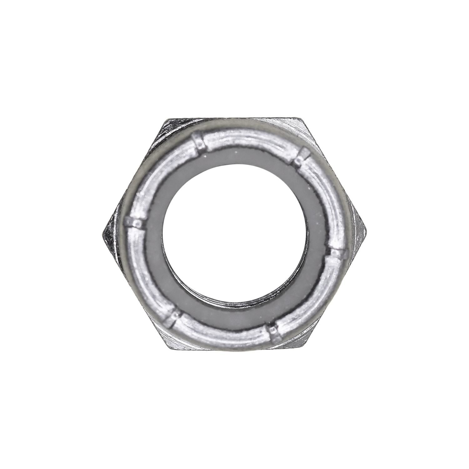 Auveco 7/16in-20 Nylon Insert Hex Stop Nut Zinc, 50 Piece
