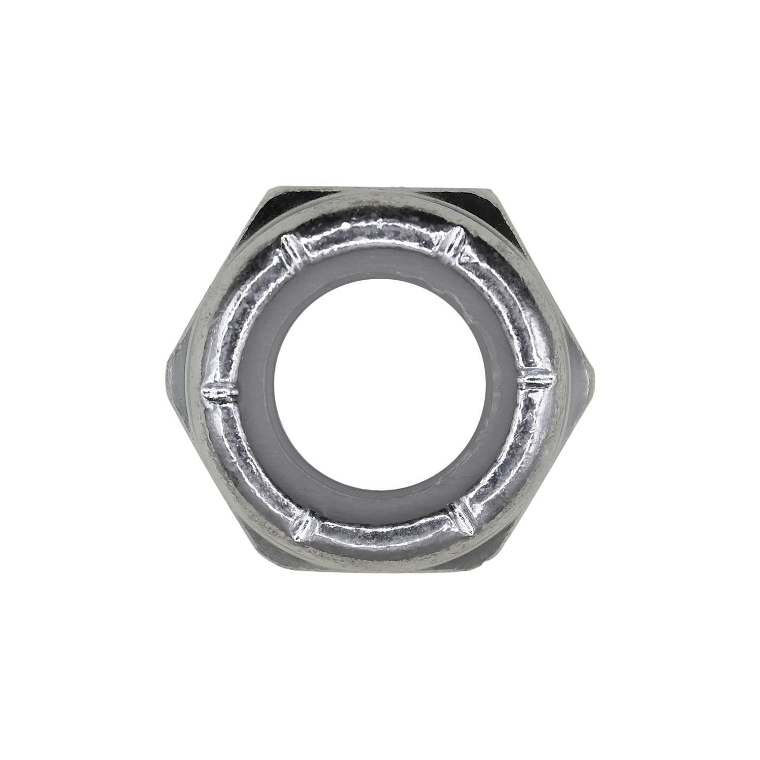 Auveco 1/2in-13 Nylon Insert Hex Stop Nut Zinc, 50 Piece