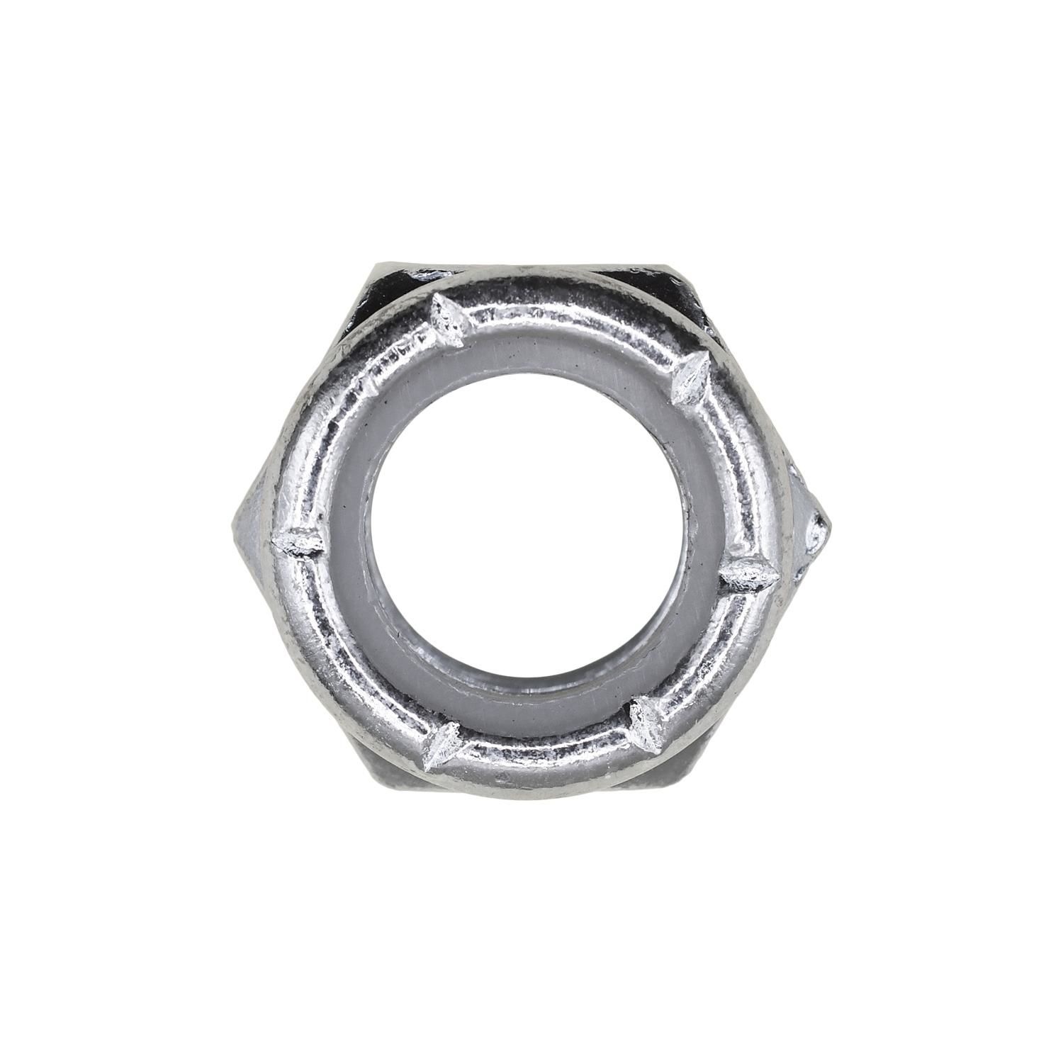 Auveco 1/2in-20 Nylon Insert Hex Stop Nut Zinc, 50 Piece