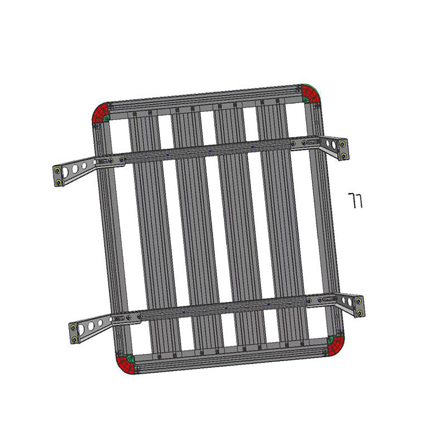 Black Horse Off Road Truck Bed Rack Cross Bar Upright WHPB4