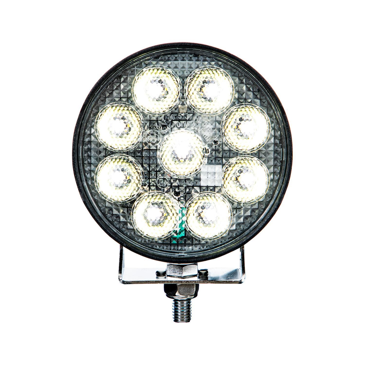 Buyers Products Ultra Bright 4.5in Round Lens Wide LED Flood Light with ...