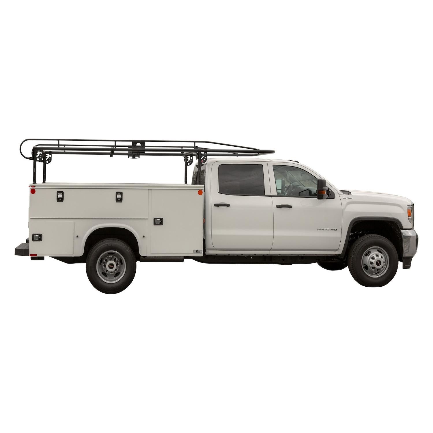 Buyers Products Black 14 1/2ft Service Body Ladder Rack