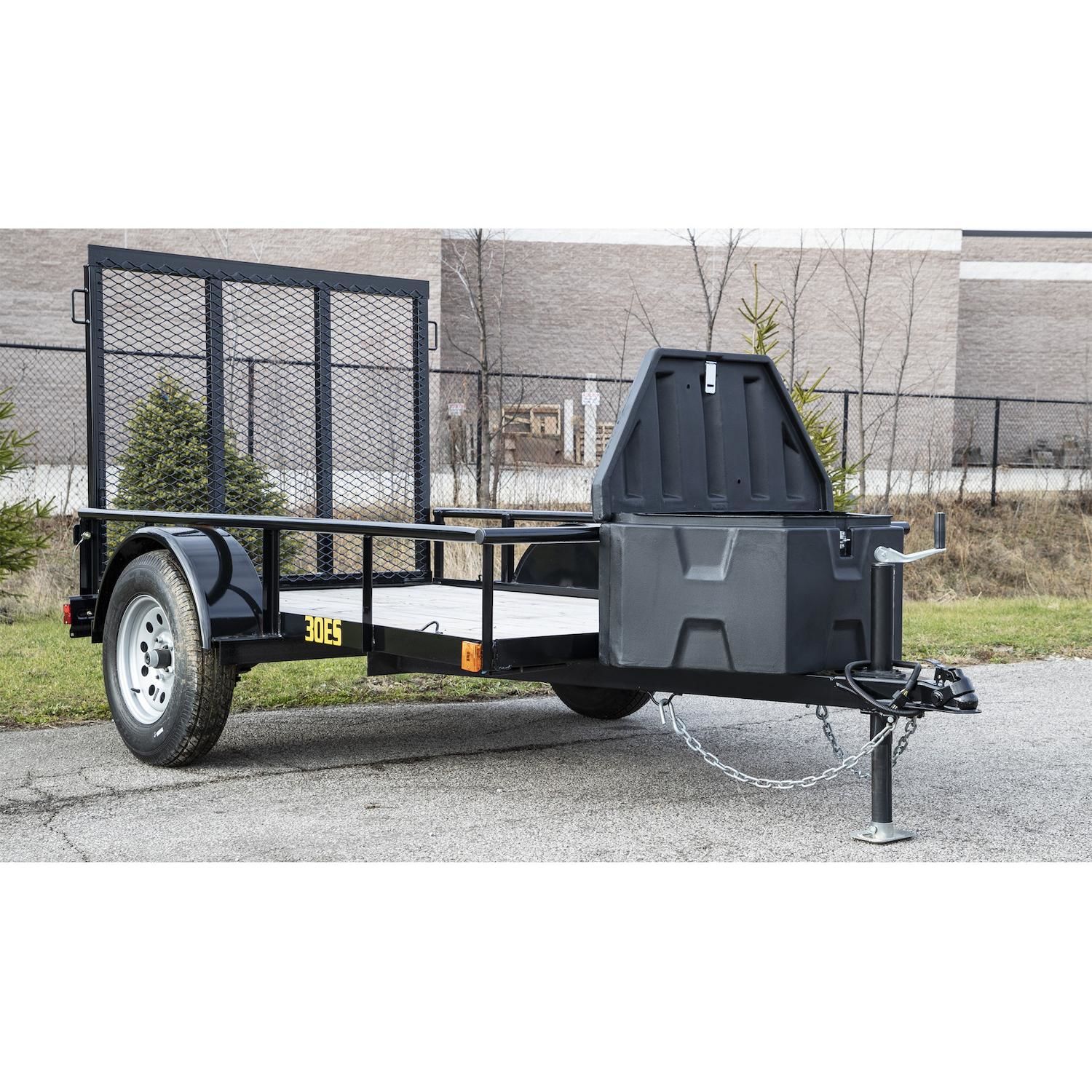 Buyers Products 18in x 19in x 36in Black Poly Trailer Tongue Truck Box