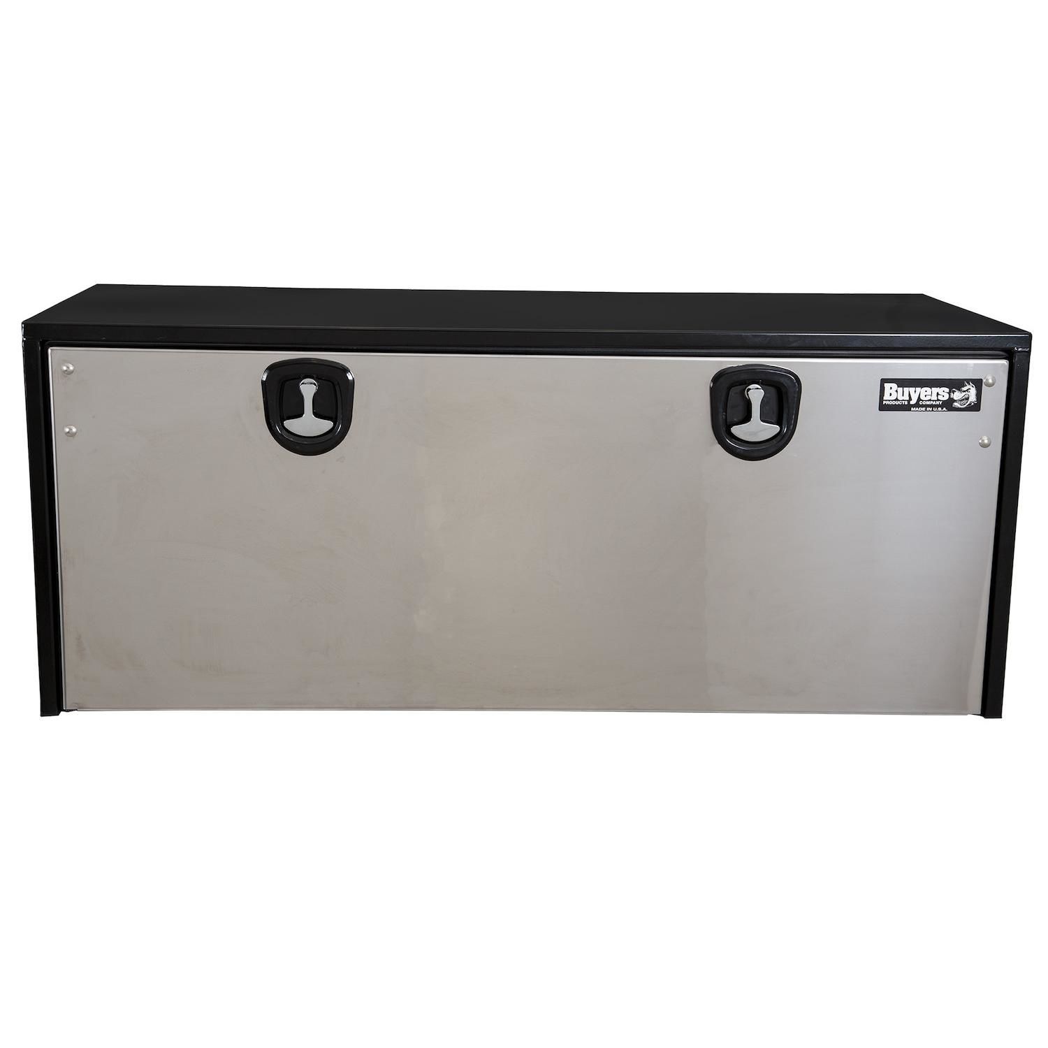 Buyers Products 24in x 24in x 60in Black Steel Truck Box with Stainless ...