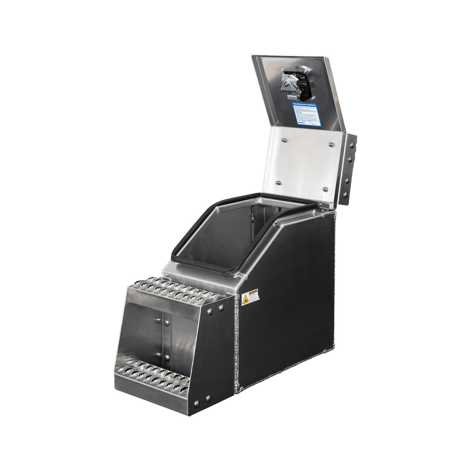 Buyers Products 12in Width Heavy Duty Smooth Aluminum WideOpen Step Box ...