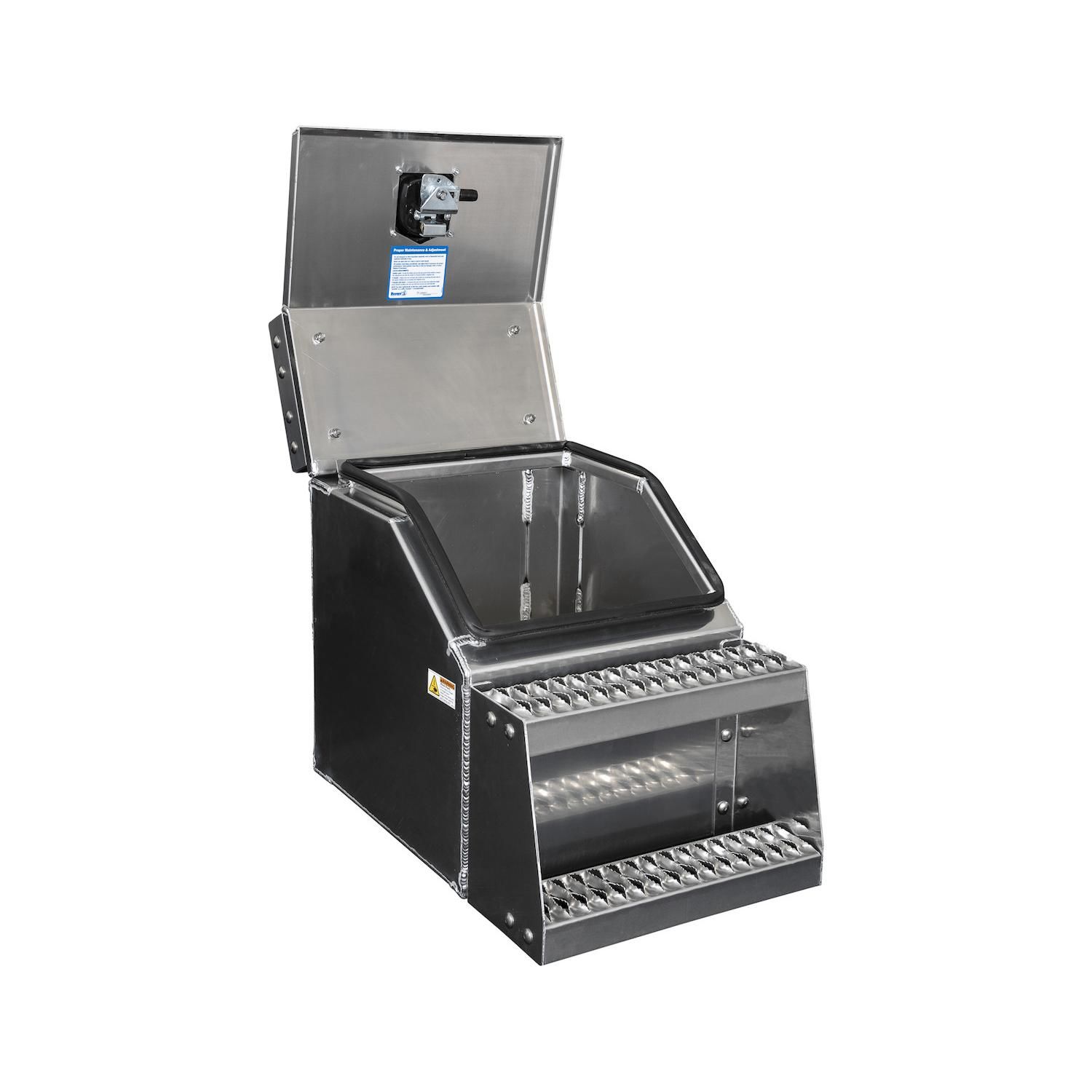 Buyers Products 18in Width Heavy Duty Smooth Aluminum WideOpen Step Box ...