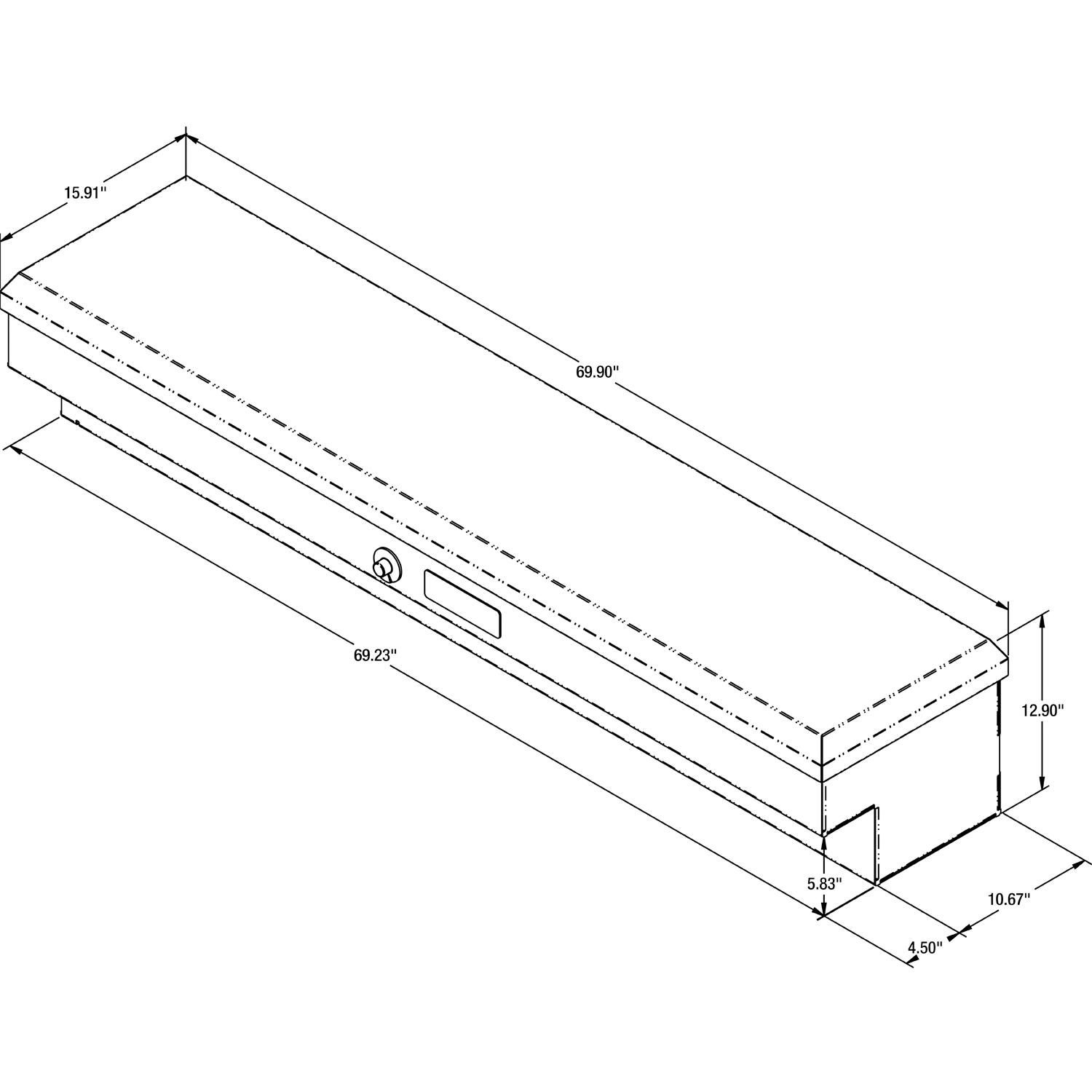 Buyers Products 13 x 16 x 70in Textured Matte Black Diamond Tread ...