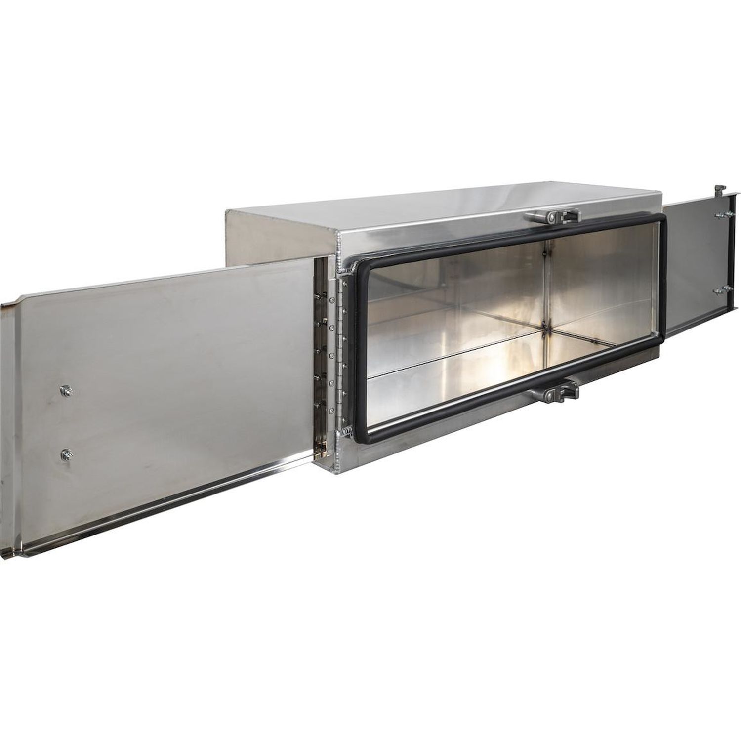 Buyers Products 18in x 18in x 60in Smooth Aluminum Underbody Double Barn Door Cam Lock Hardware