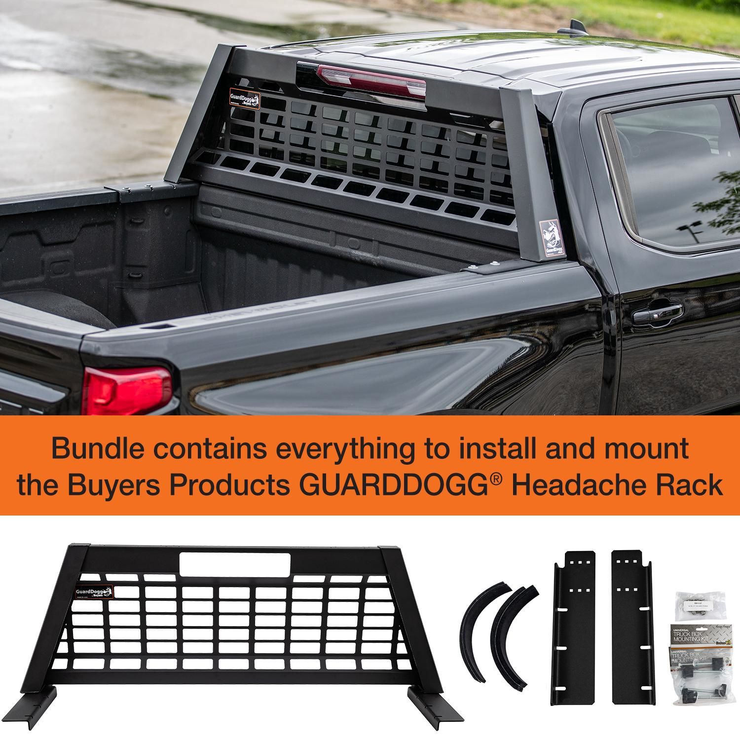 Buyers Products Matte Black Heavy-Duty GuardDogg Steel Pick-Up Truck ...