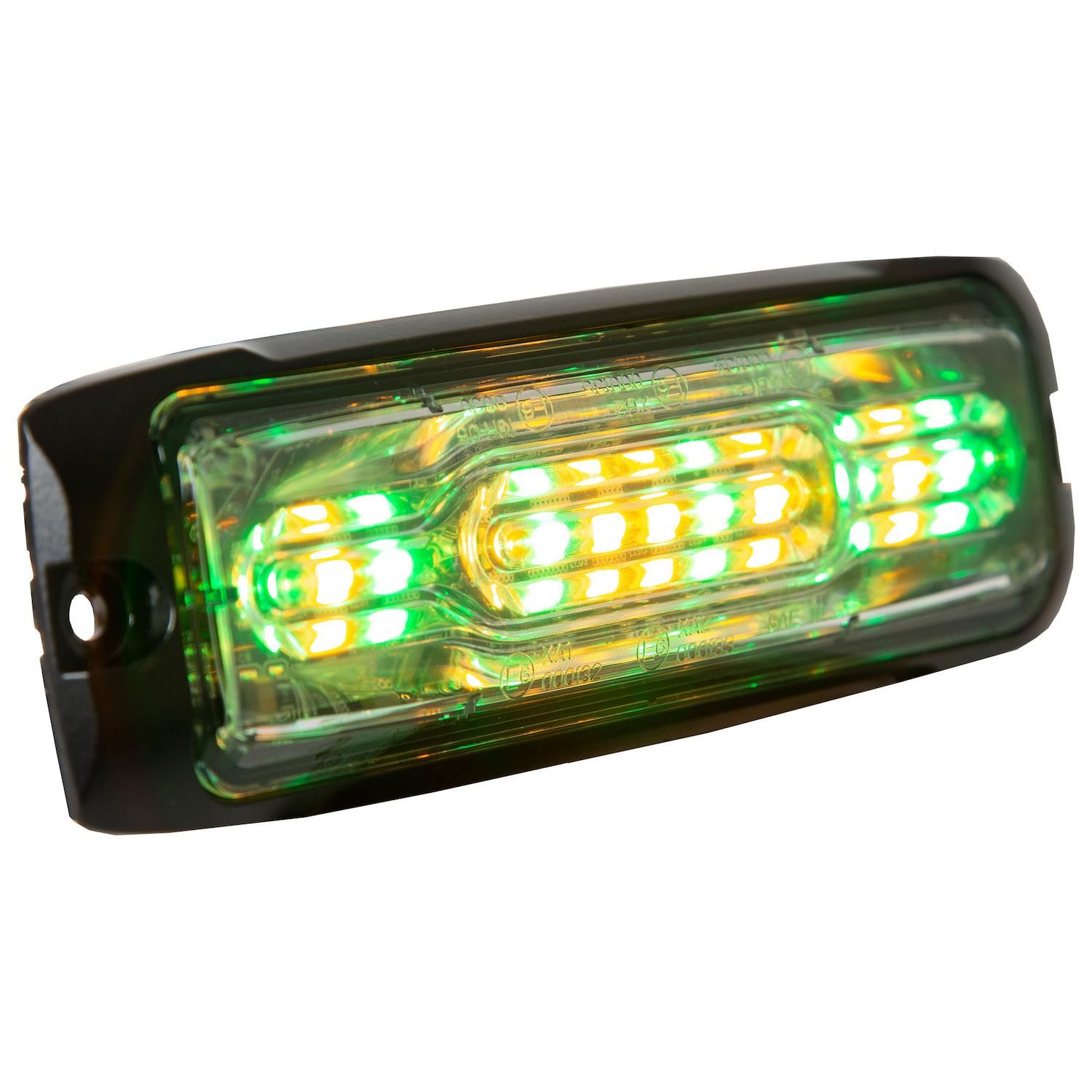 Buyers Products Amber/Green 5in Ultra Thin Wide Angle LED Strobe Light