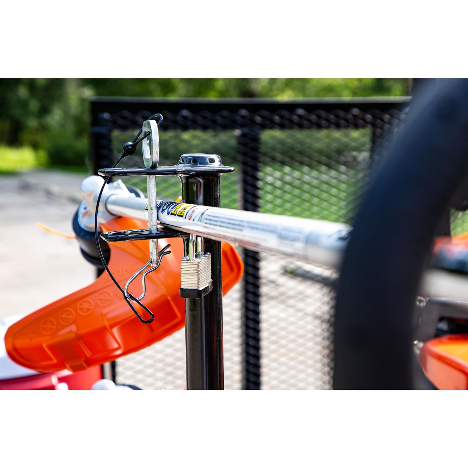 Buyers Products 3-Position Channel Style Lockable Trimmer Rack for Open ...