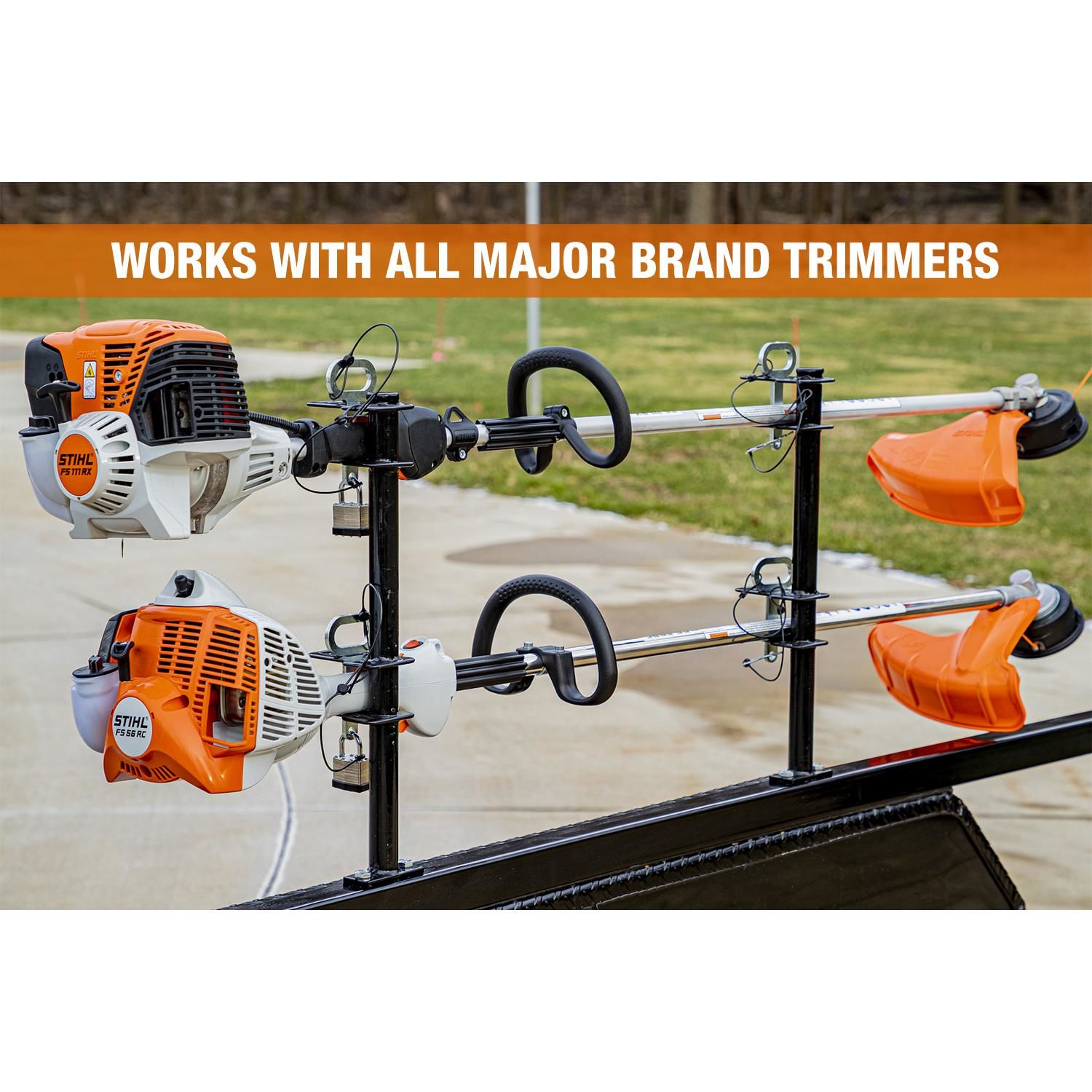 Buyers Products 2 Position Channel-Style Lockable Trimmer Rack for Open ...
