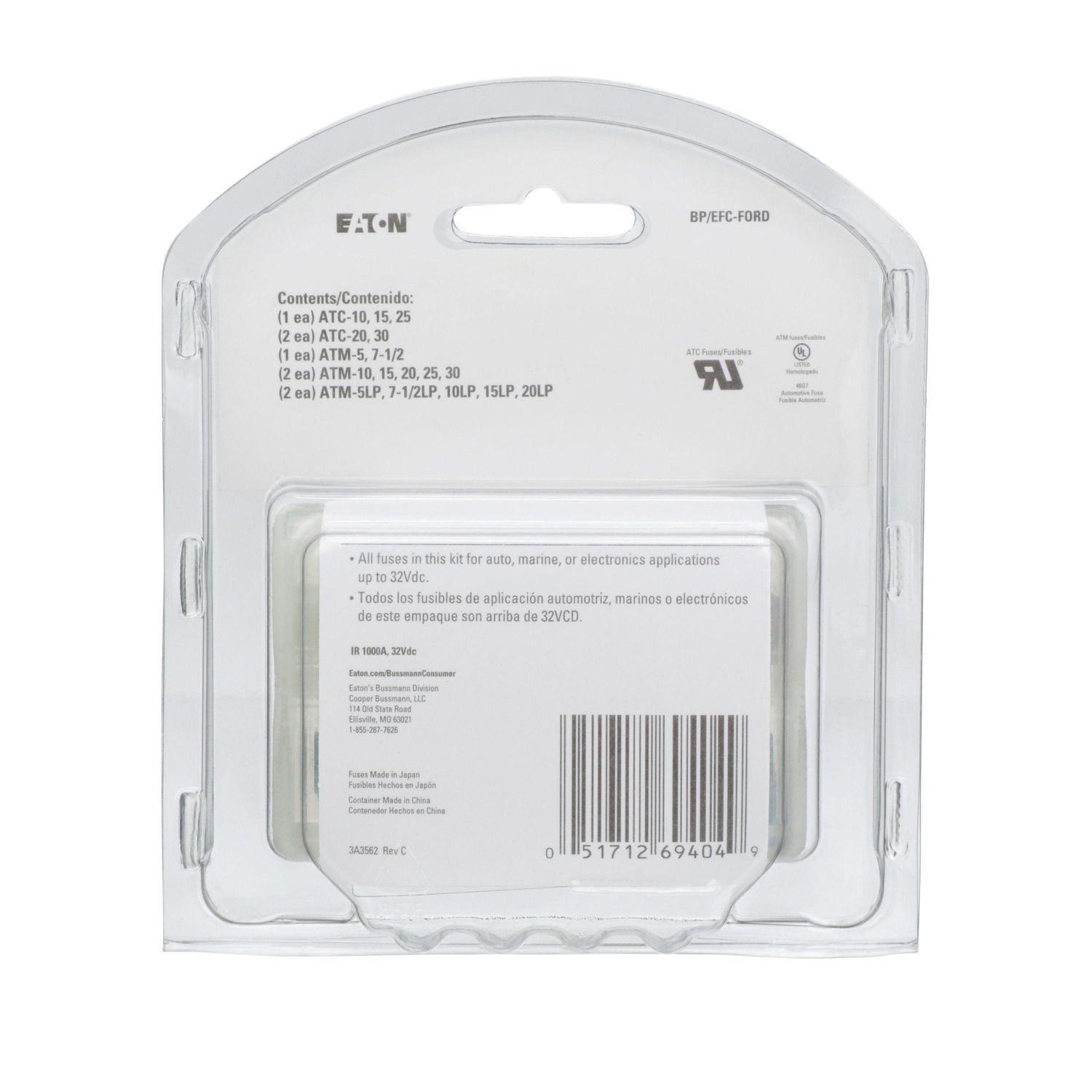 Bussmann ATC and ATM FORD Emergency Fuse Caddy 24 Piece
