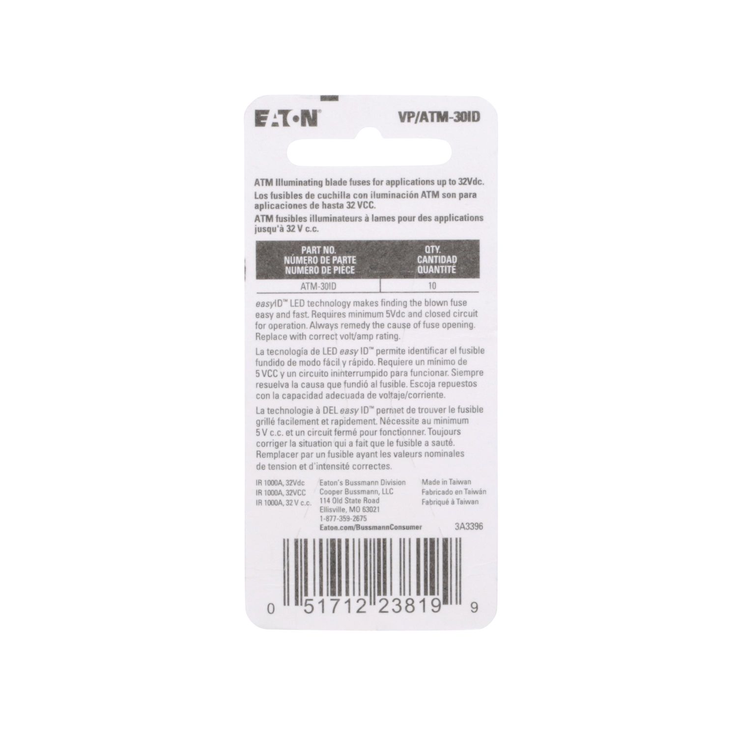 Bussmann 30 Amp ATM Fuse 10 Piece