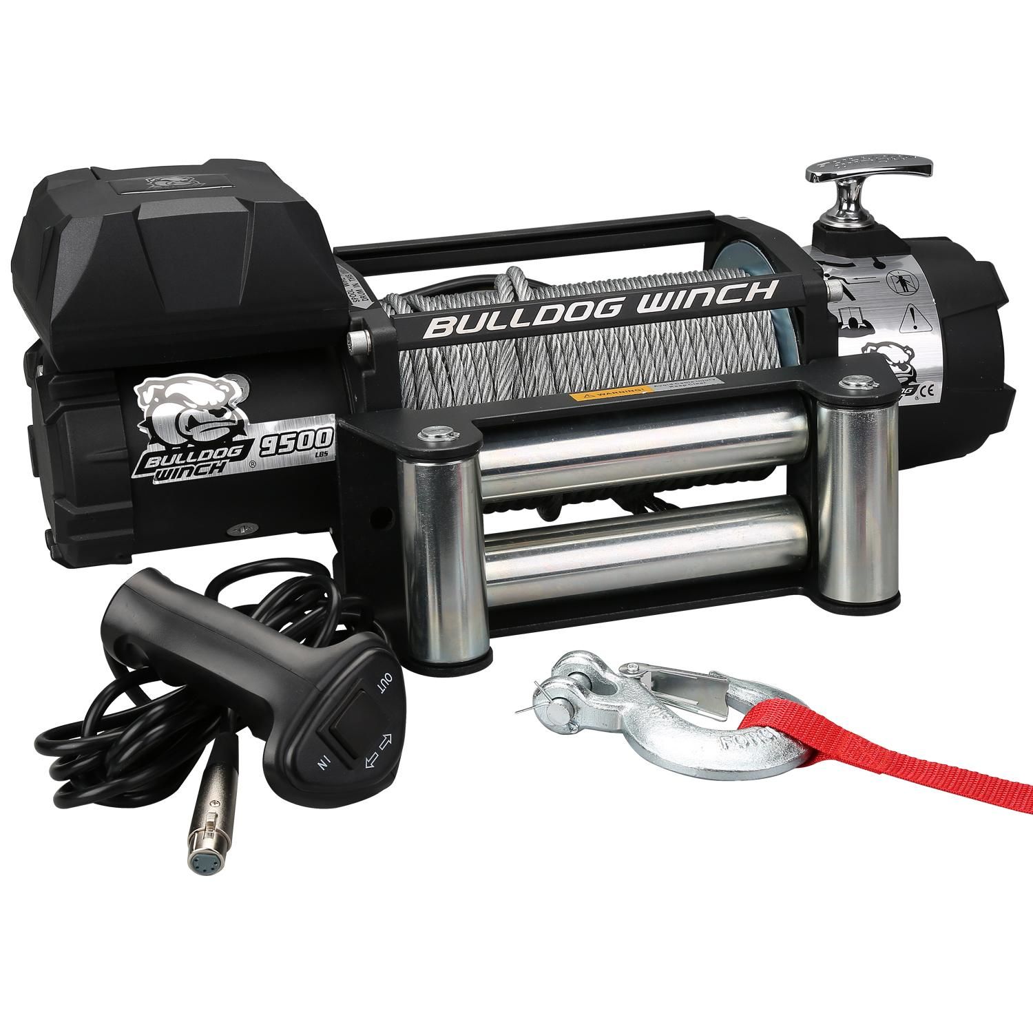 Bulldog Winch 9,500lbs Winch Roller Fairlead with 5.5 HP Series Wound Motor