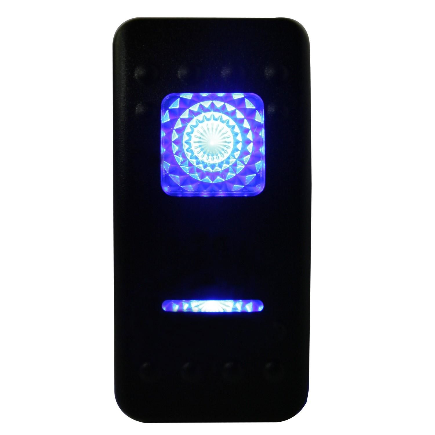 Bulldog Winch Rocker Switch On/Off 5 Pin Blue