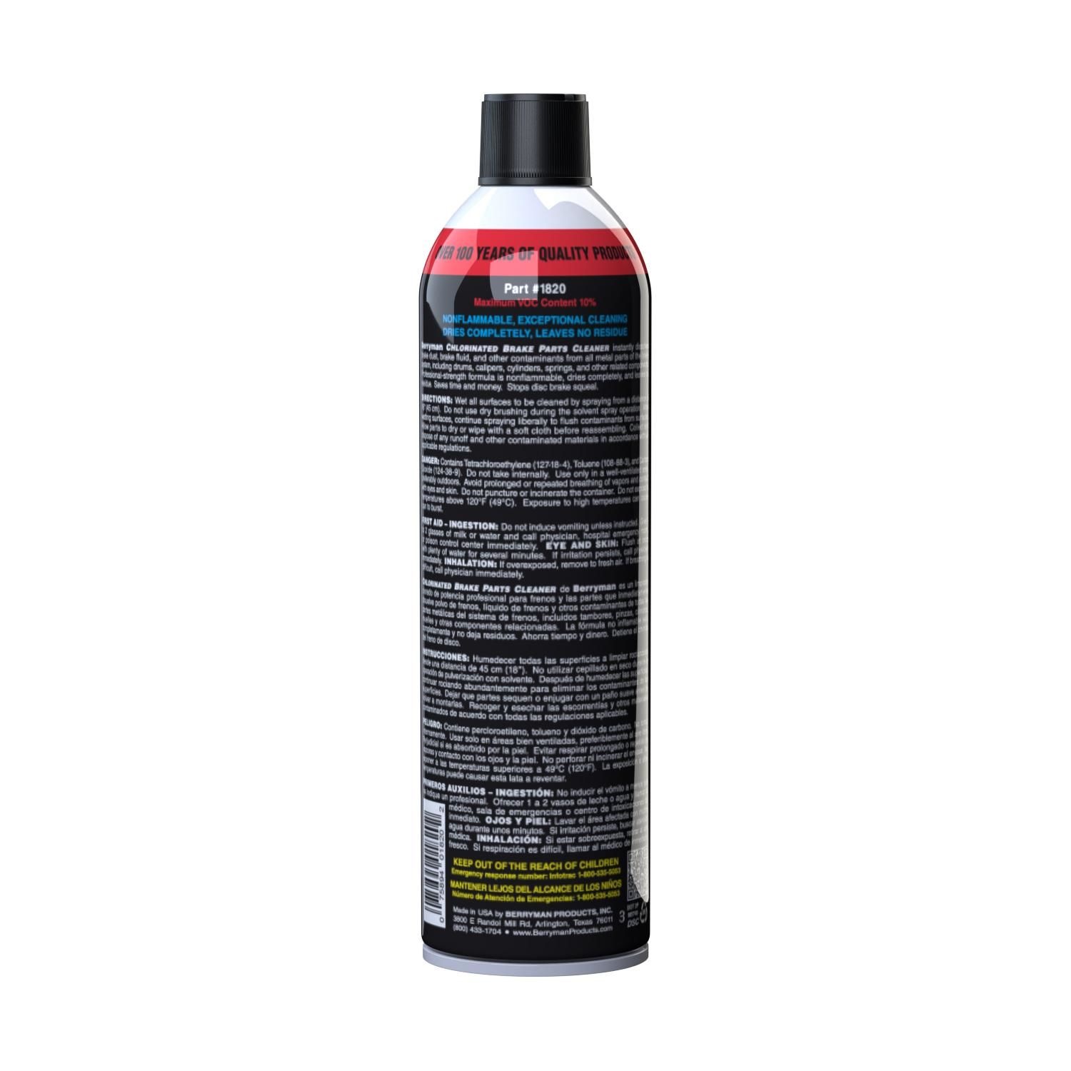Berryman Chlorinated Brake Parts Cleaner 19oz