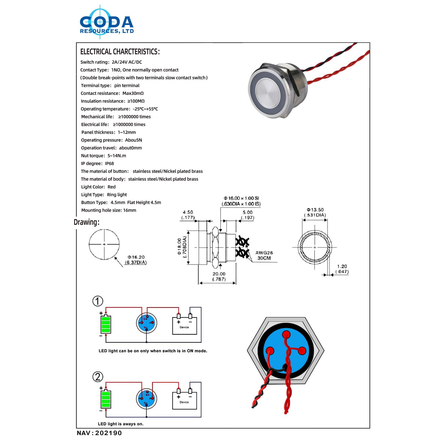 Cambridge Multi-Function Switch 202190
