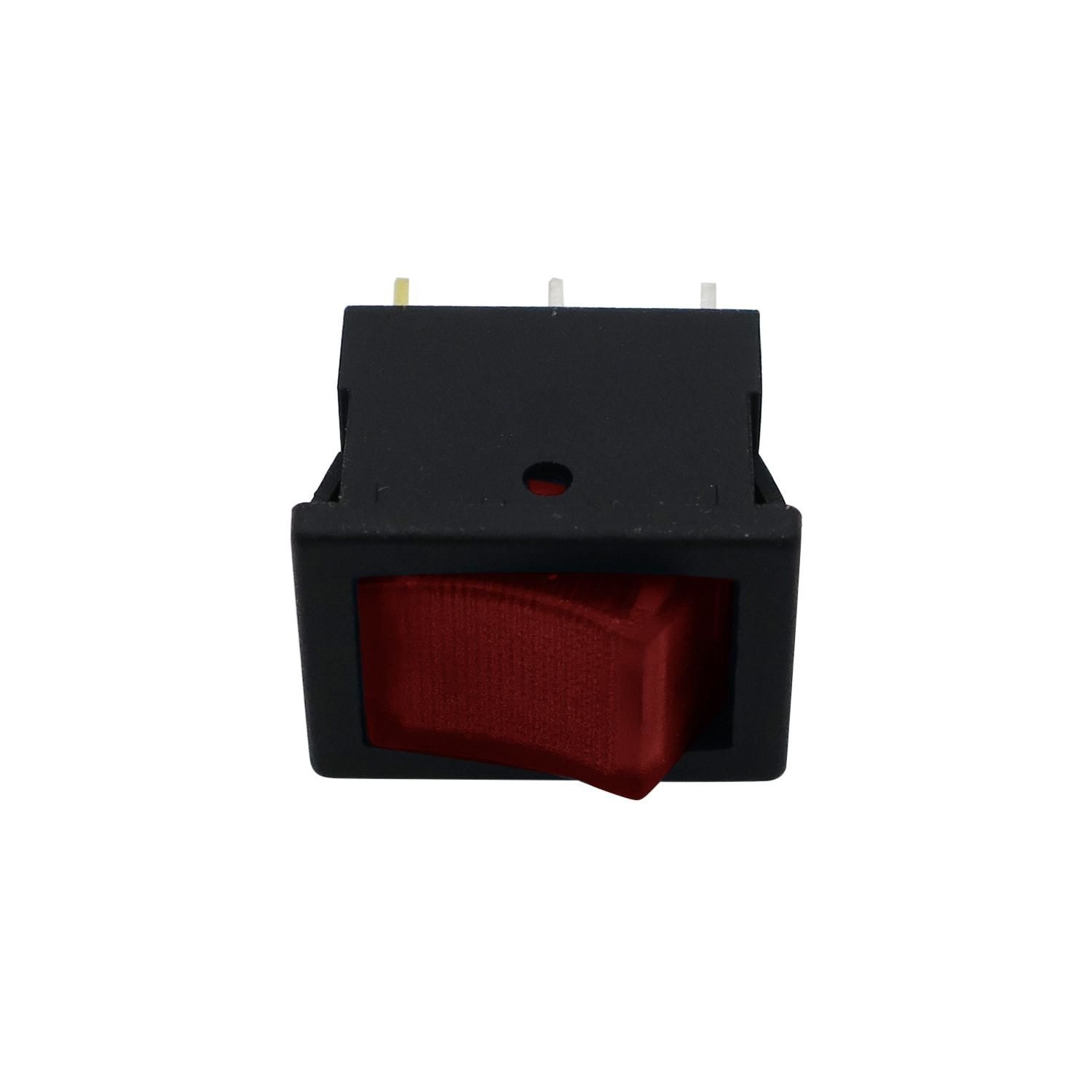 Cambridge 15 Amps MINI Black with Red Glow Rocker Switch