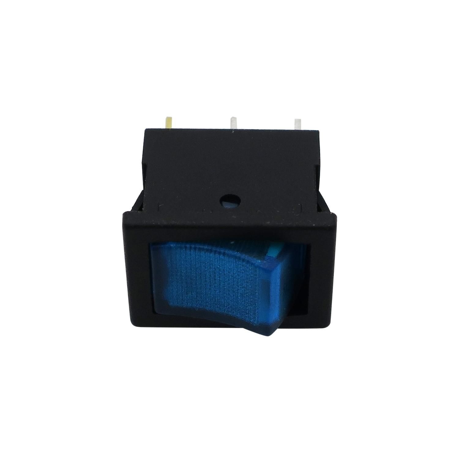 Cambridge 16 Amps MINI Black with Blue Glow Rocker Switch