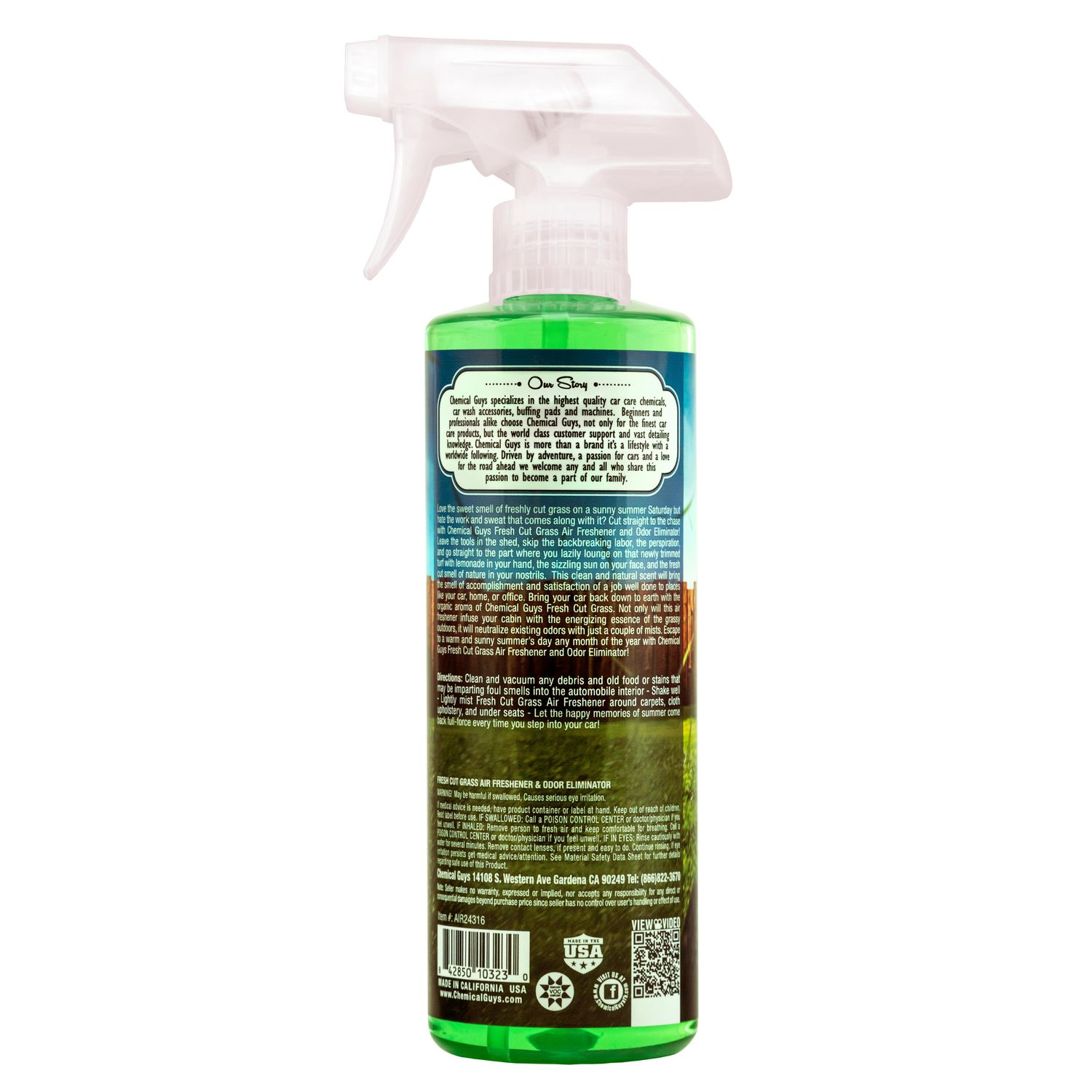 Chemical Guys Fresh Cut Grass Scent Spray Air Freshener 16oz
