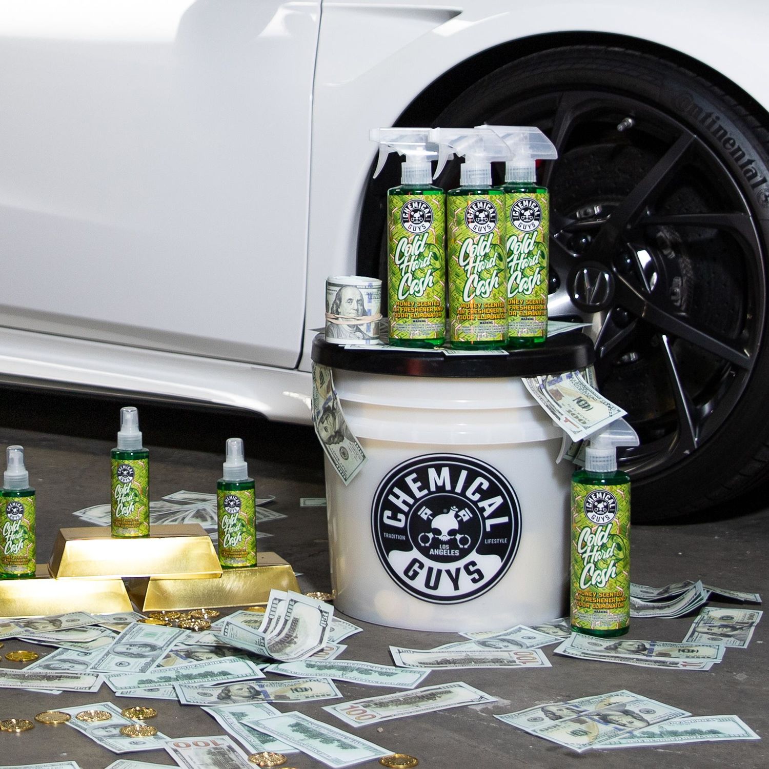 Chemical Guys Cold Hard Cash Money Scent Air Freshener Spray and Odor ...