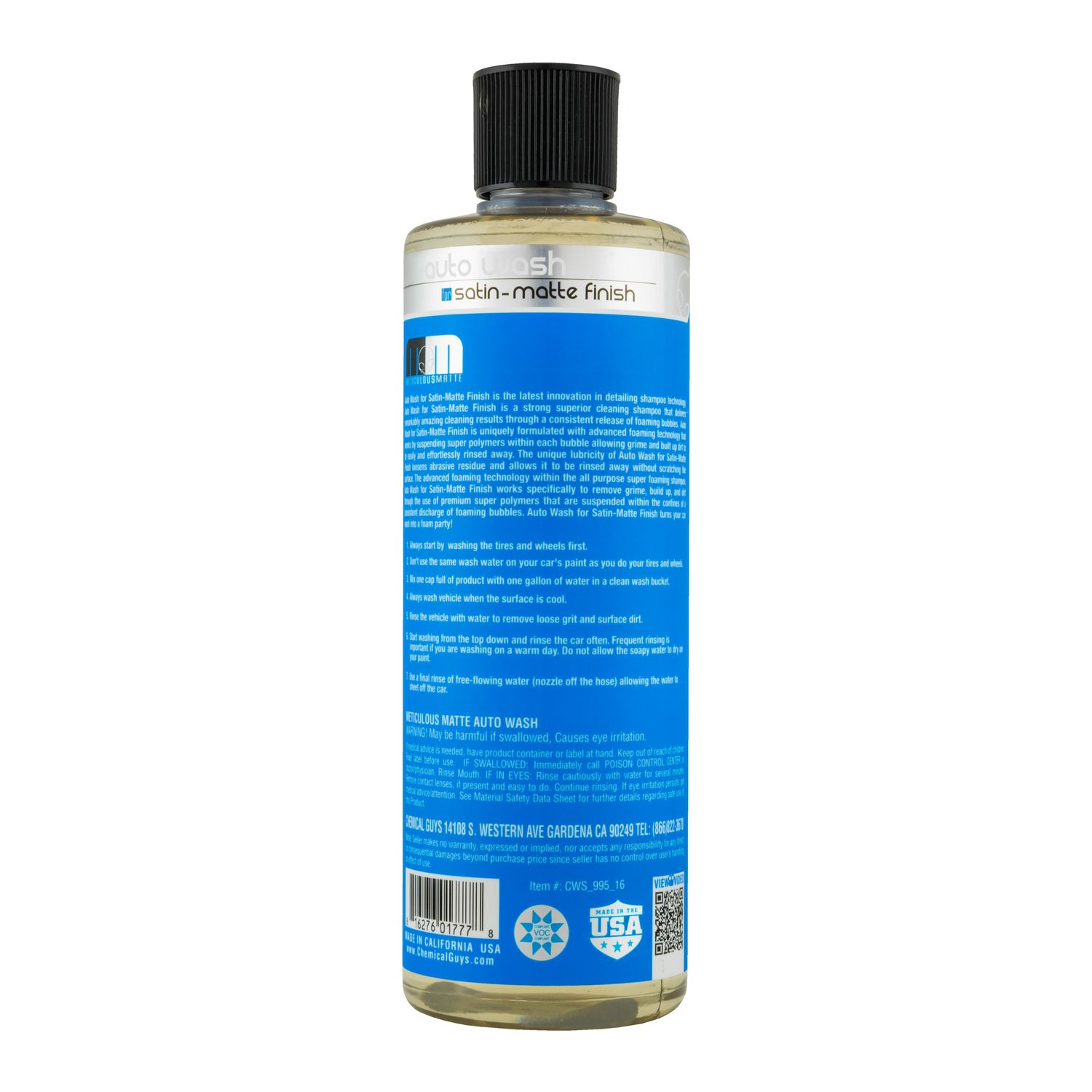 Chemical Guys Meticulous Matte Auto Wash Liquid 16oz