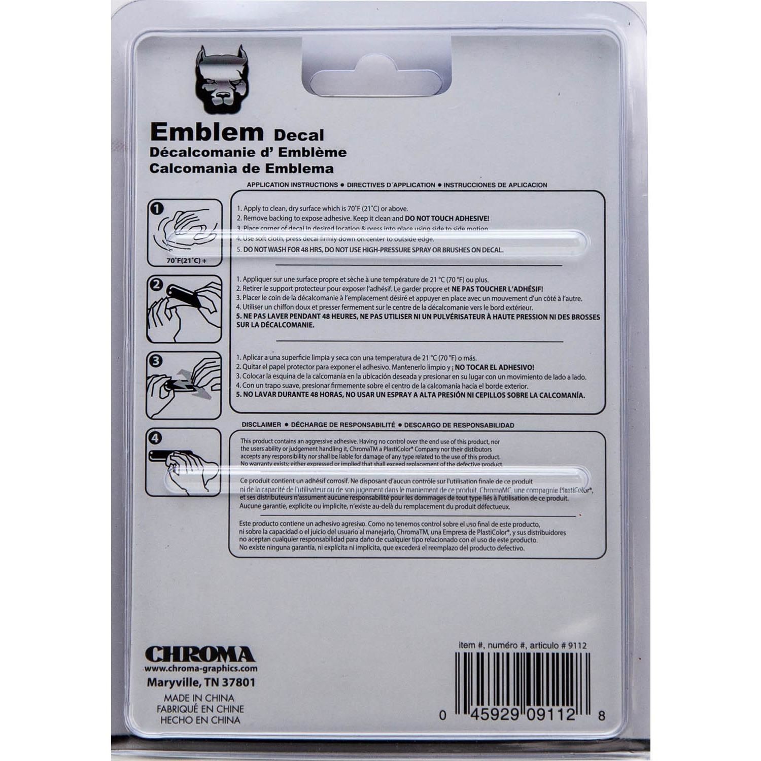 Chroma Graphics Pitbull Injections Molded Decal