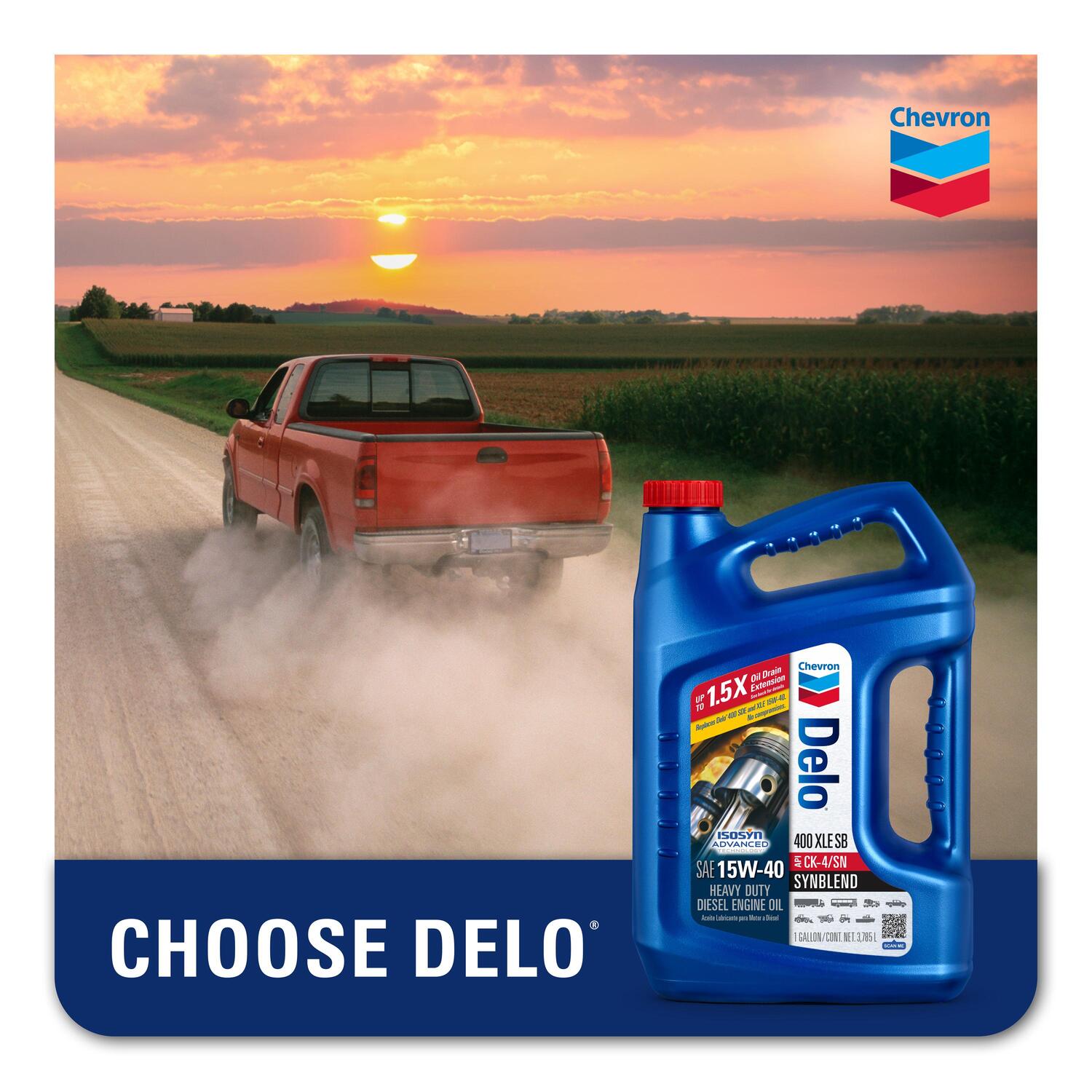 Chevron Diesel Conventional Engine Oil 15W-40 1 Gallon