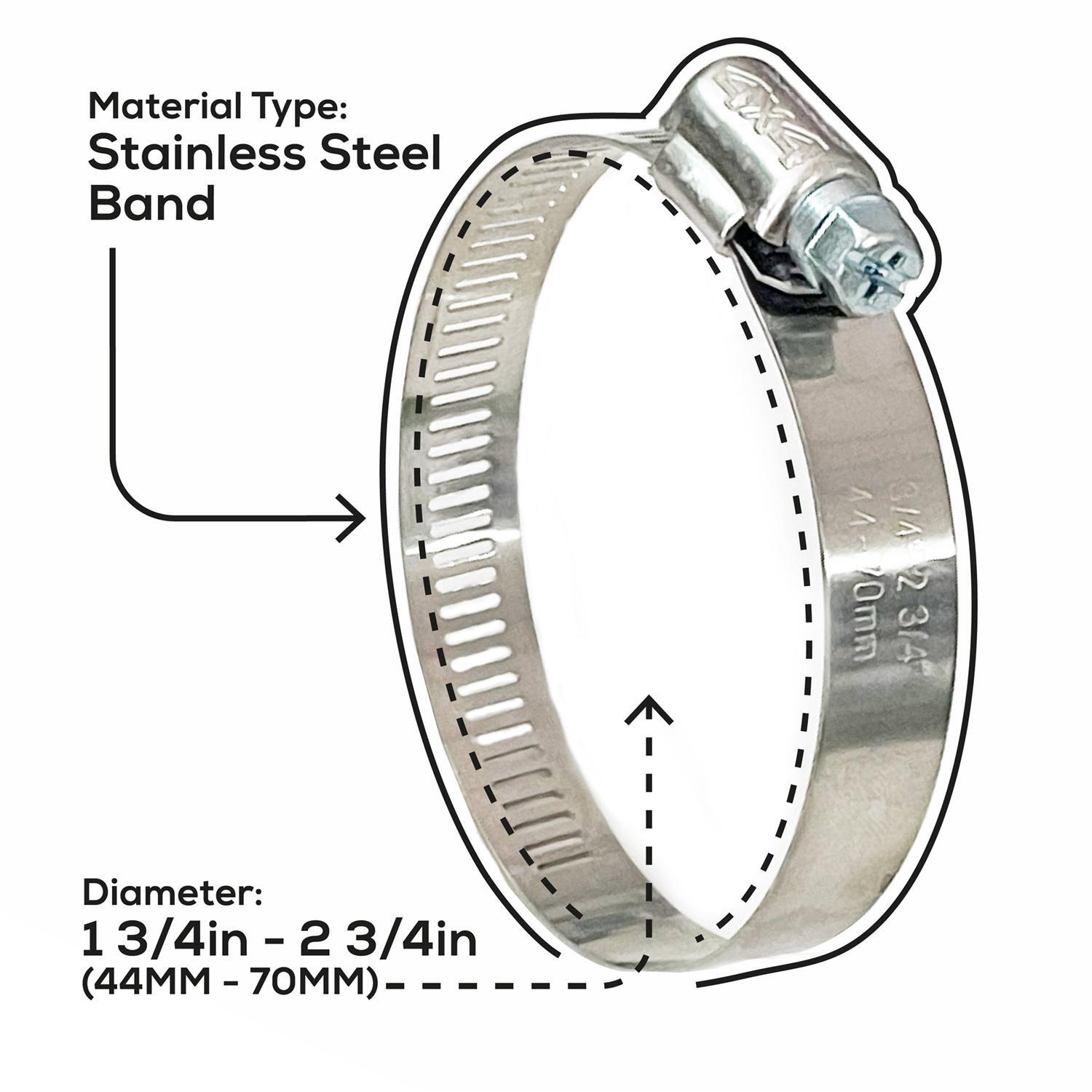 Nitro 4x4 1 3/4in to 2 3/4in Hose Clamp 2 Pack