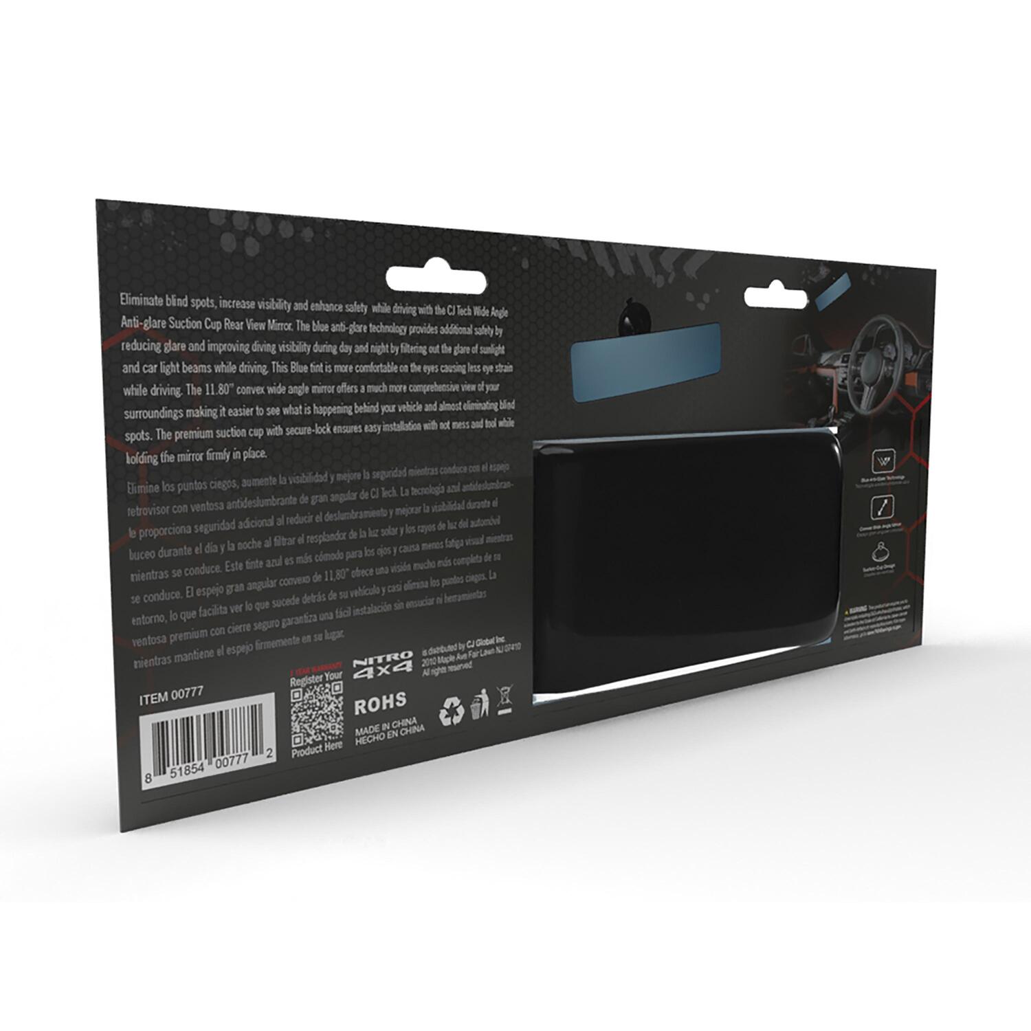 Nitro 4 X 4 Blue Antiglare Suction Cup Rear View Mirror