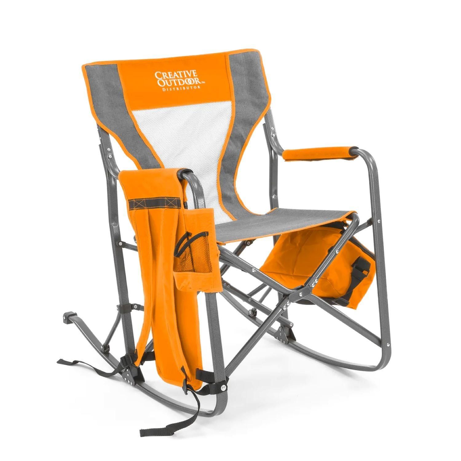 Creative Outdoor Distributor Orange Rocking Folding Director Chair