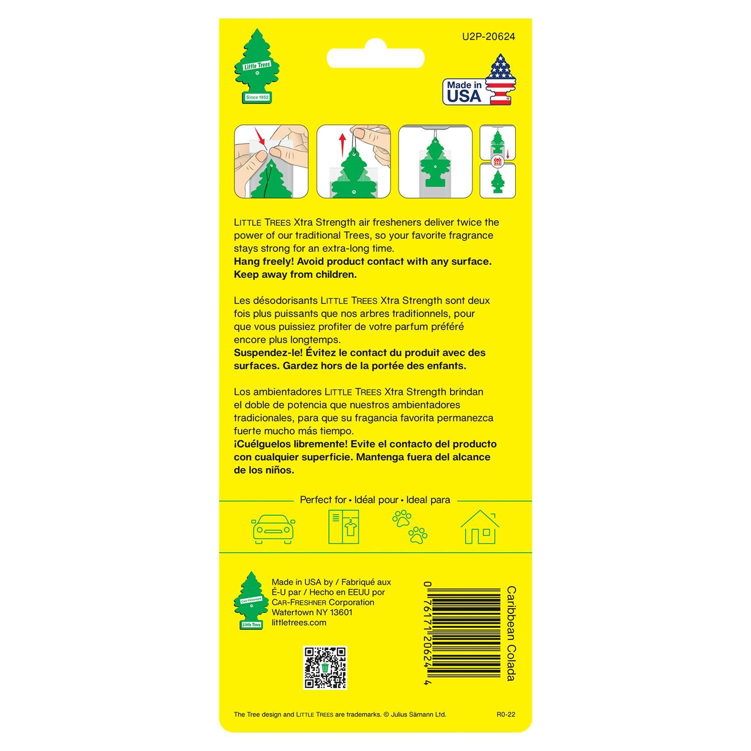 Little Trees Caribbean Colada Xtra Strength Scent Hanging Air Freshener ...