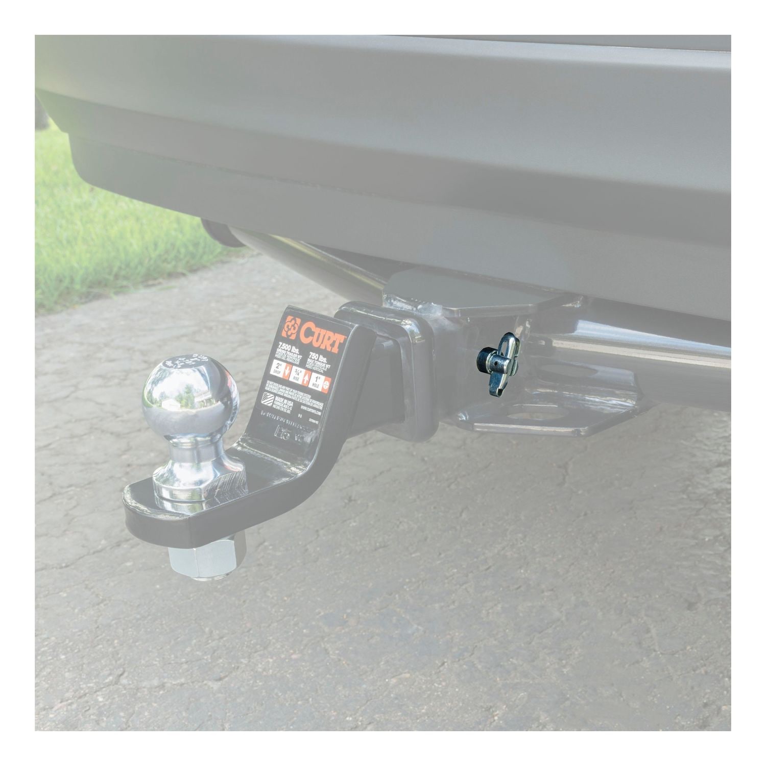 CURT 2in Receiver, Chrome 5/8in Swivel Hitch Pin