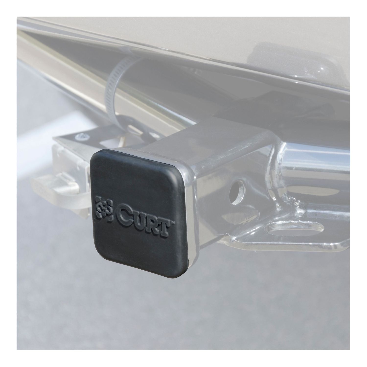 CURT Black Cover 2in Rubber Hitch Tube Cover