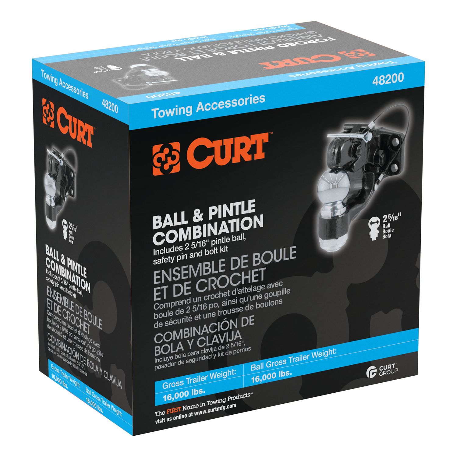 CURT Trailer Hitch Pintle Hook Mount 48200