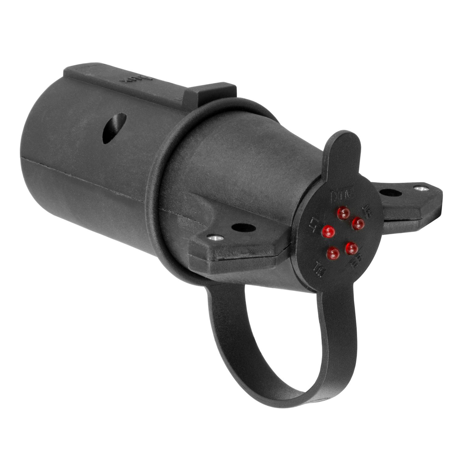 CURT 7-Way RV Blade to 6-Round Trailer, Center Pin Auxiliary Adapter ...