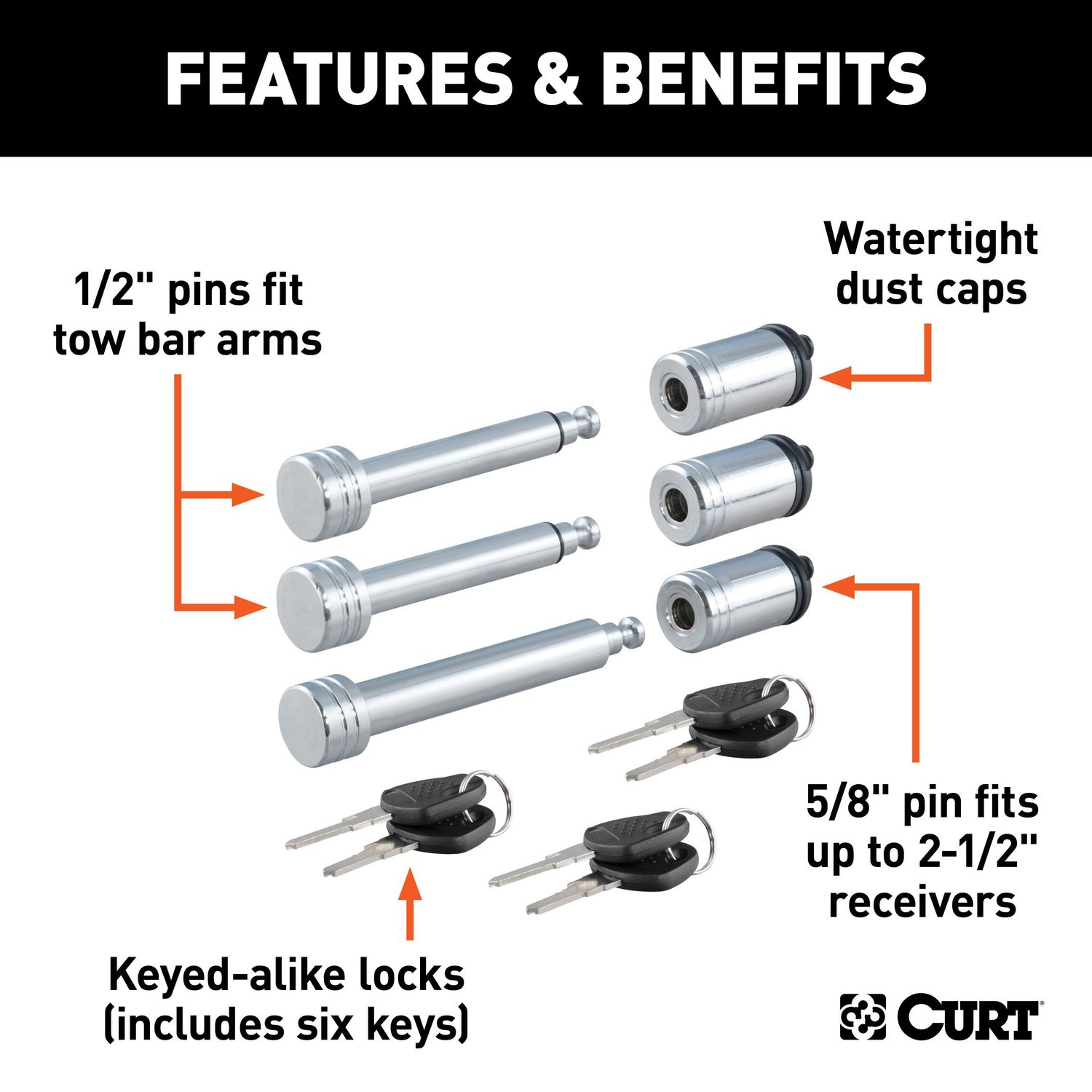 CURT Rambler Tow Bar Lock Set
