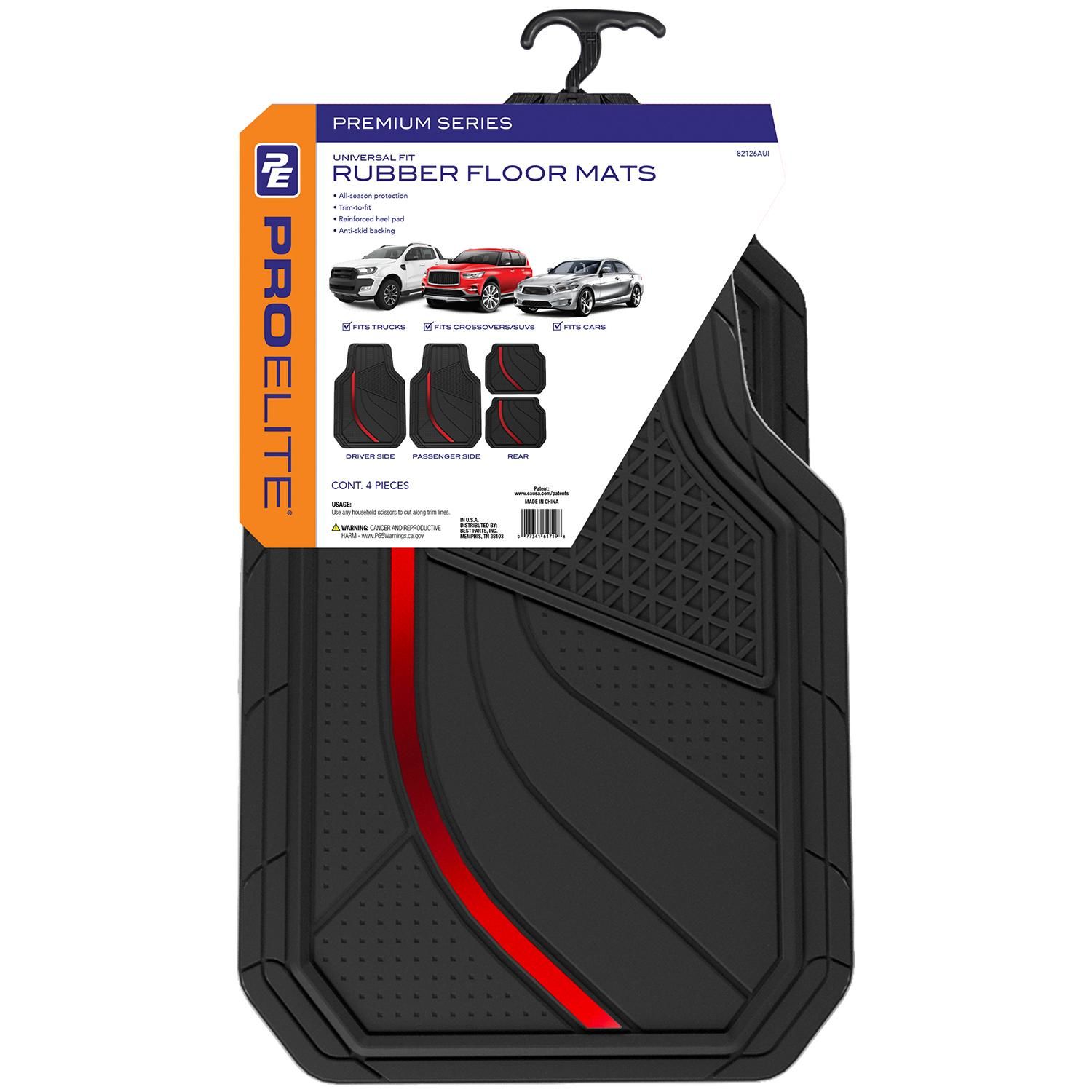 ProElite Black Floor Mat 4 Piece