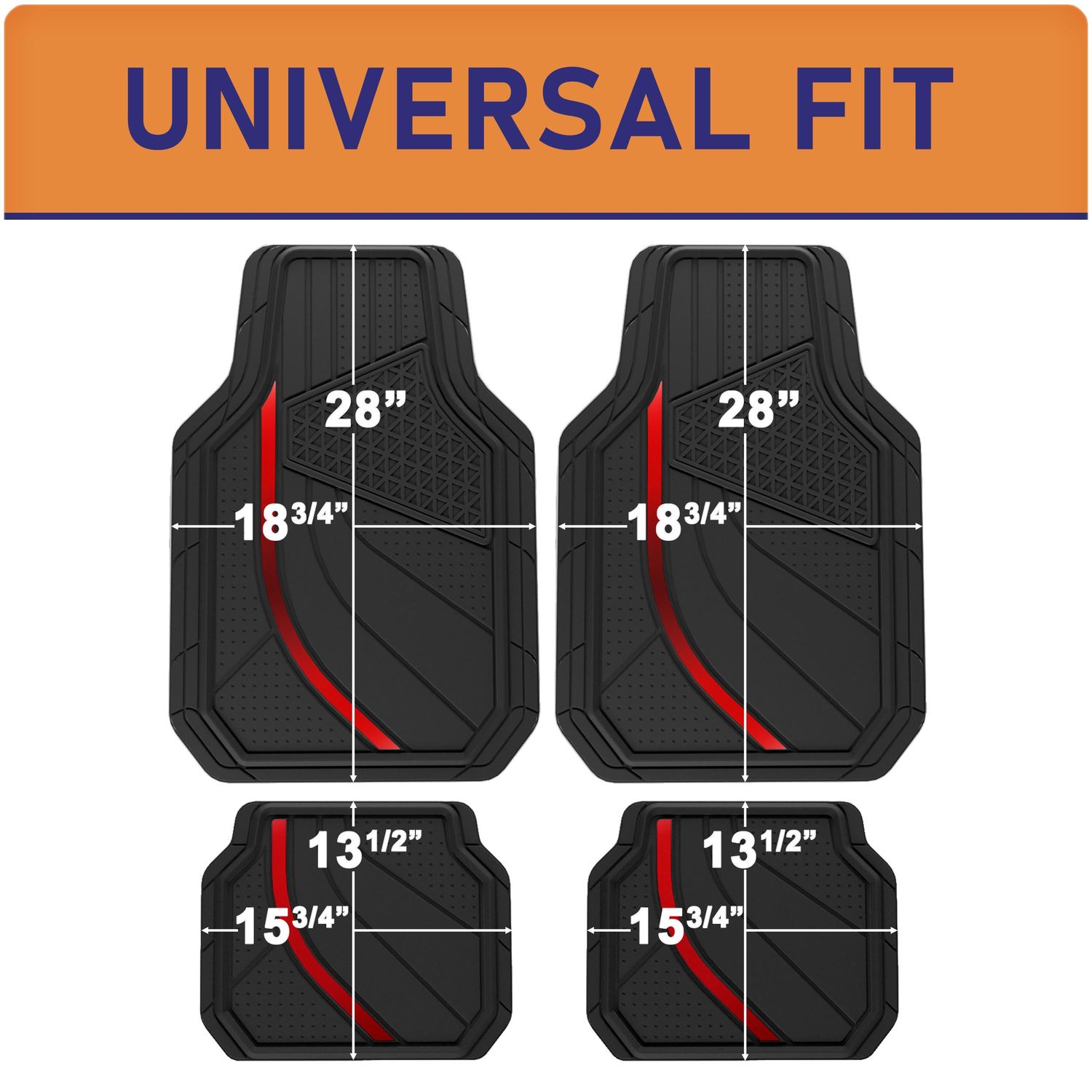 ProElite Black Floor Mat 4 Piece