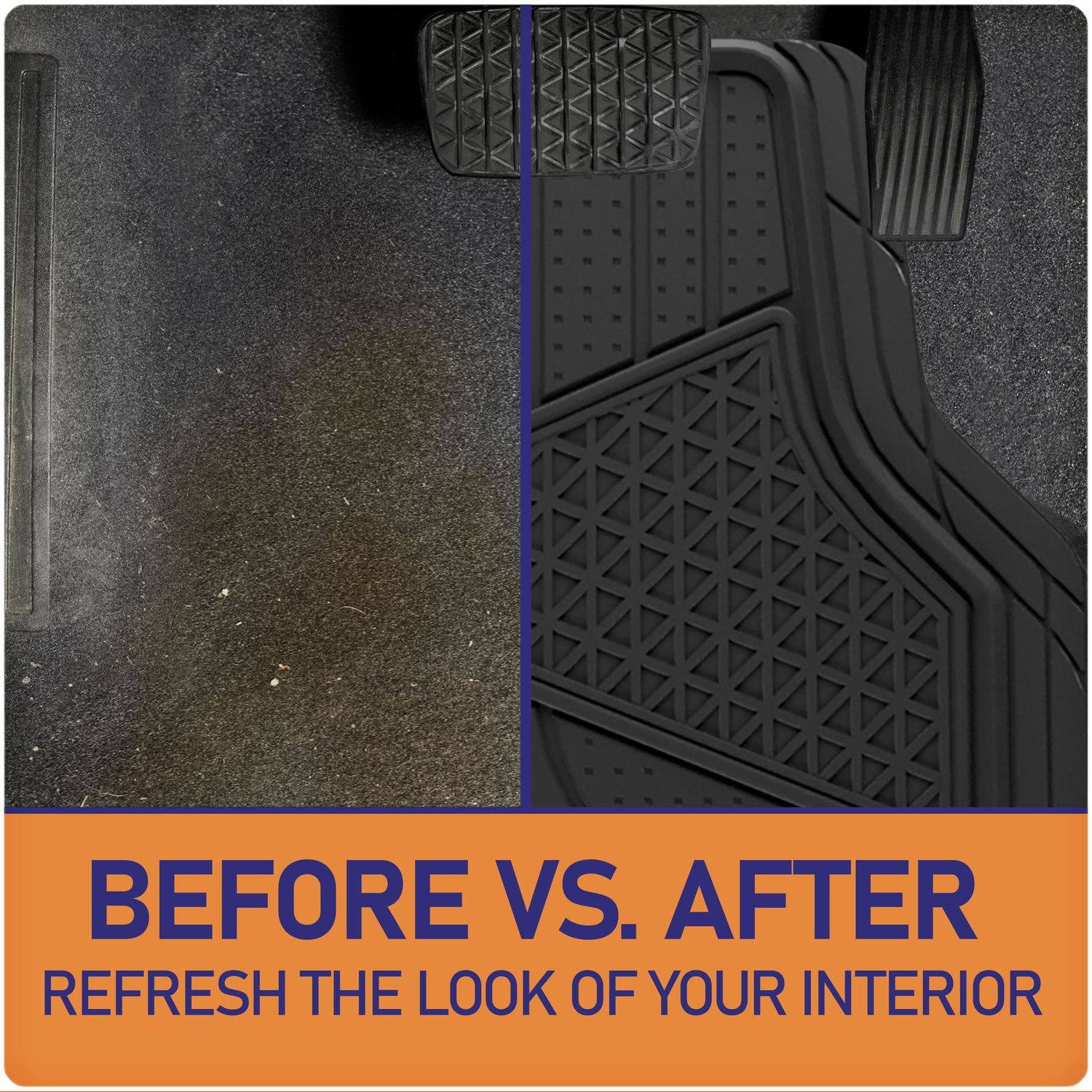 ProElite Black Floor Mat 4 Piece