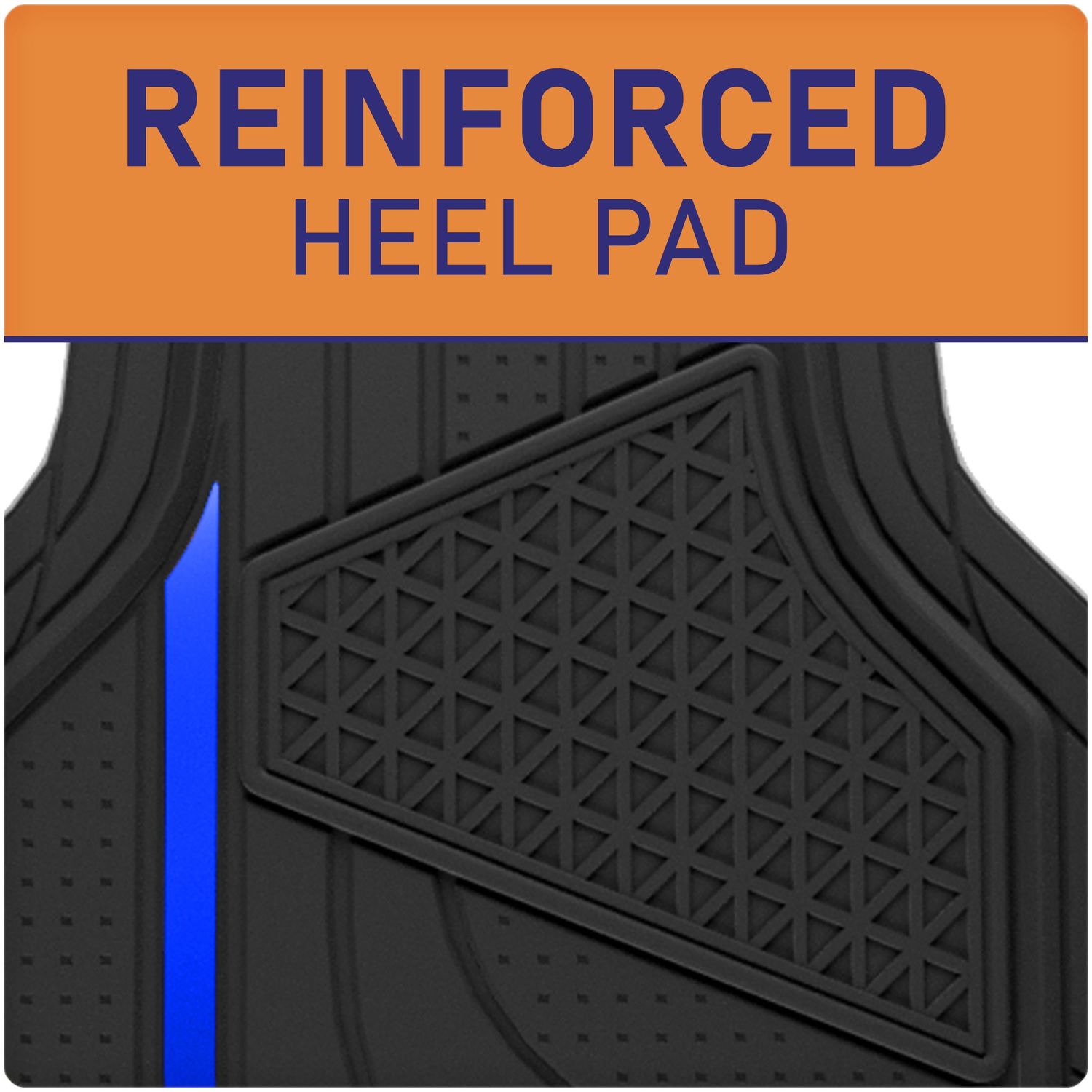ProElite Black and Blue Sport Floor Mat 4 Piece