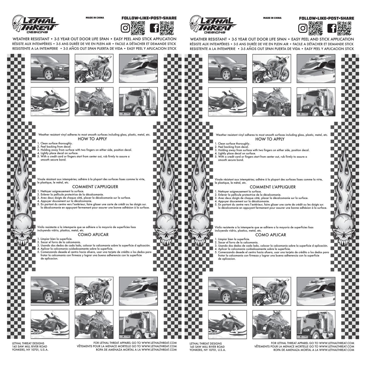 Lethal Threat Blue Collar Series Sticker Bomb 2 Sheet