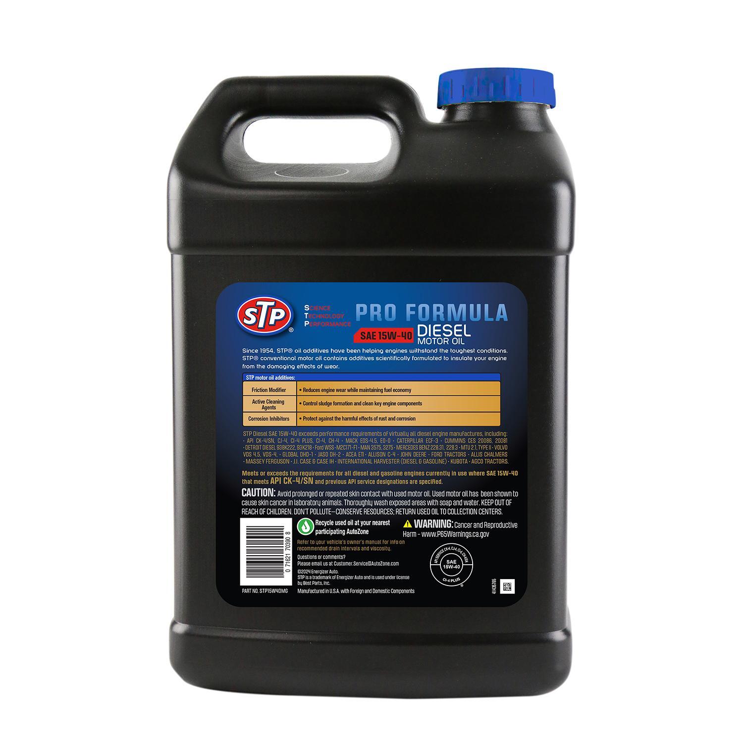 STP Pro Formula Diesel Conventional Engine Oil 15W-40 10 Quart