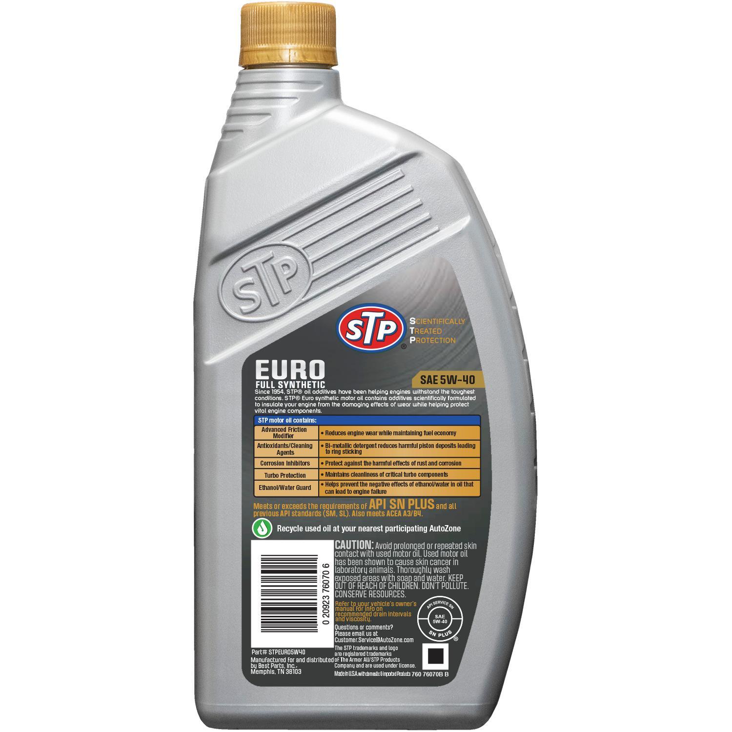 STP Full Synthetic Engine Oil 5W-40 1 Quart