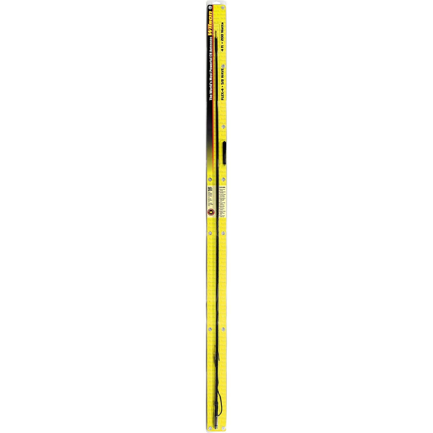 Wilson Antennas 4ft Silver Load Series Flex CB Antenna Whip Antenna