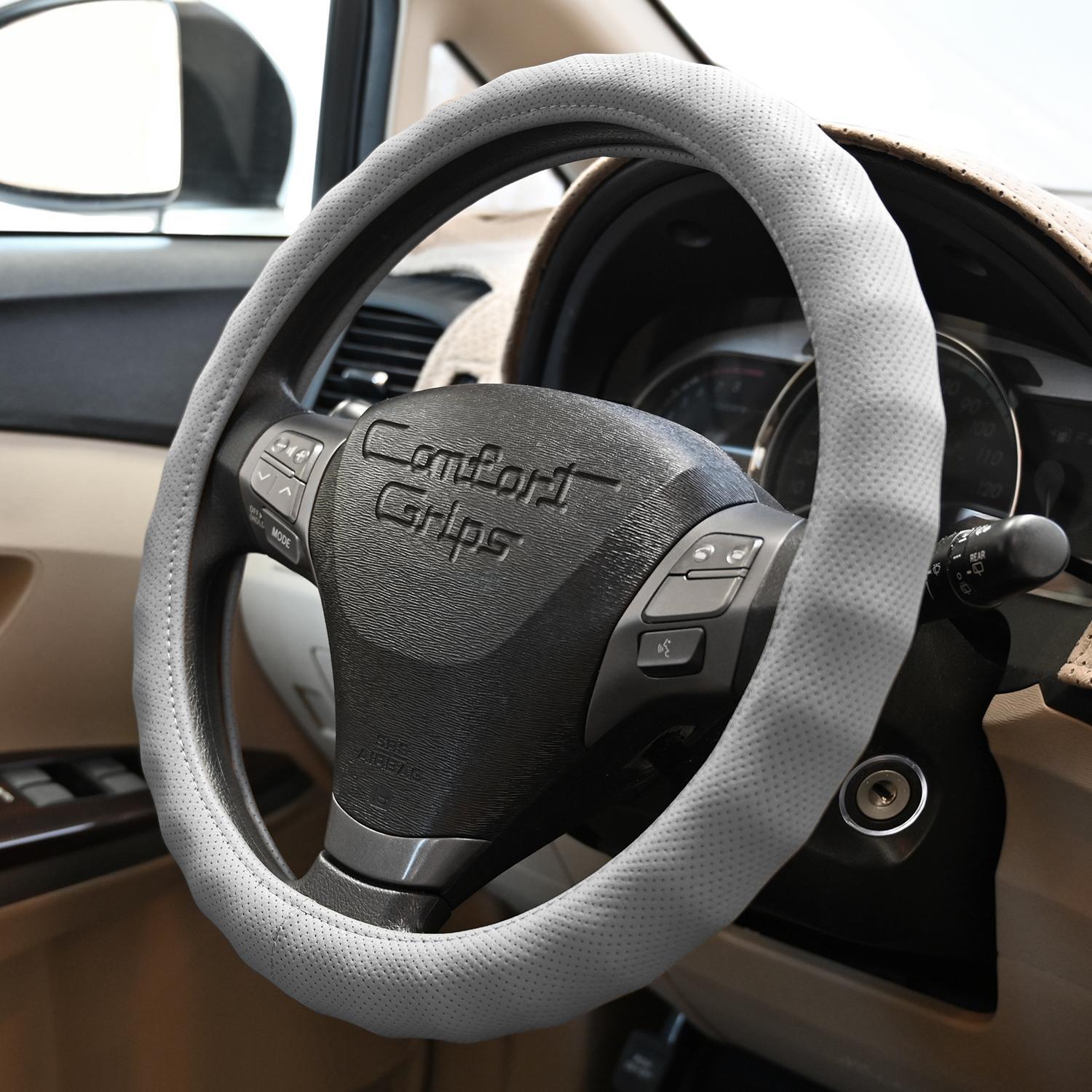 Dash Designs Comfort Grips Grey Racing Grip Medium Steering Wheel Cover