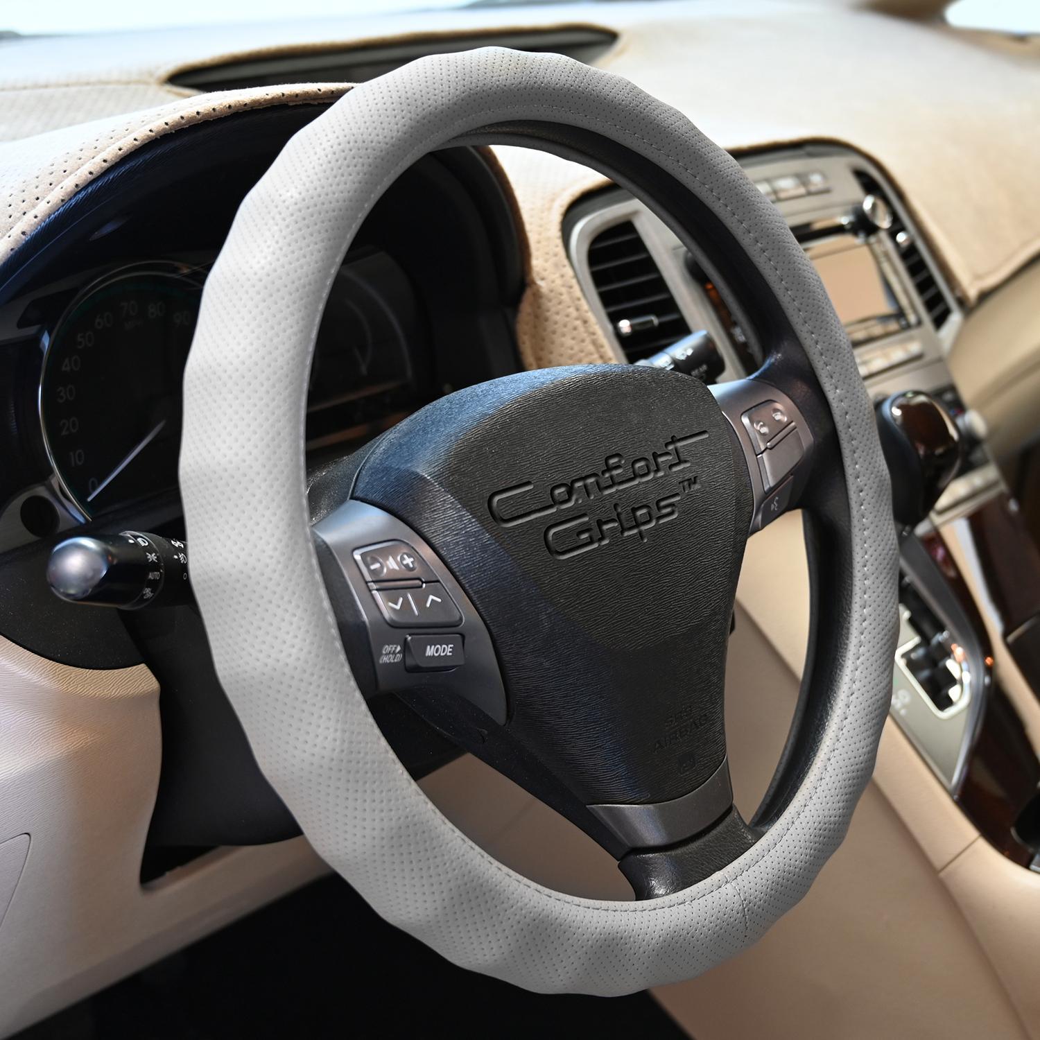 Dash Designs Comfort Grips Grey Racing Grip Medium Steering Wheel Cover